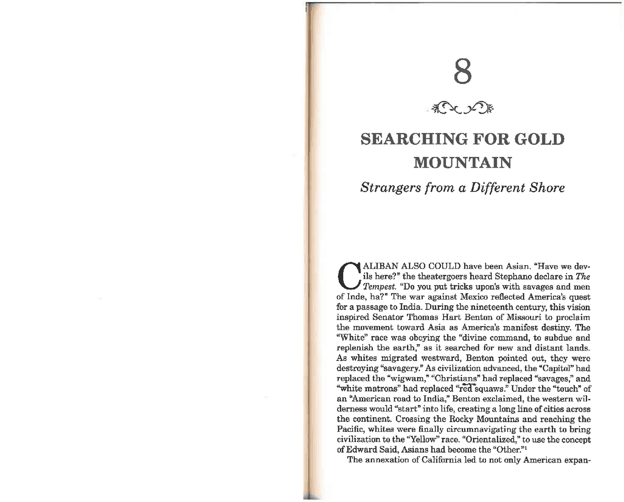 A different mirror chapter 8 in searching for Gold Mountain - Docsity