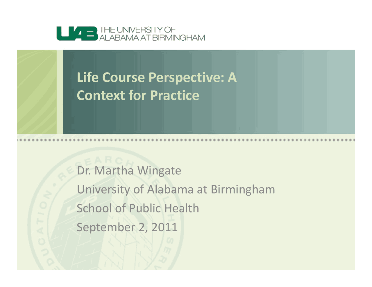 Life Course Perspectives: A Context For Practice - Docsity