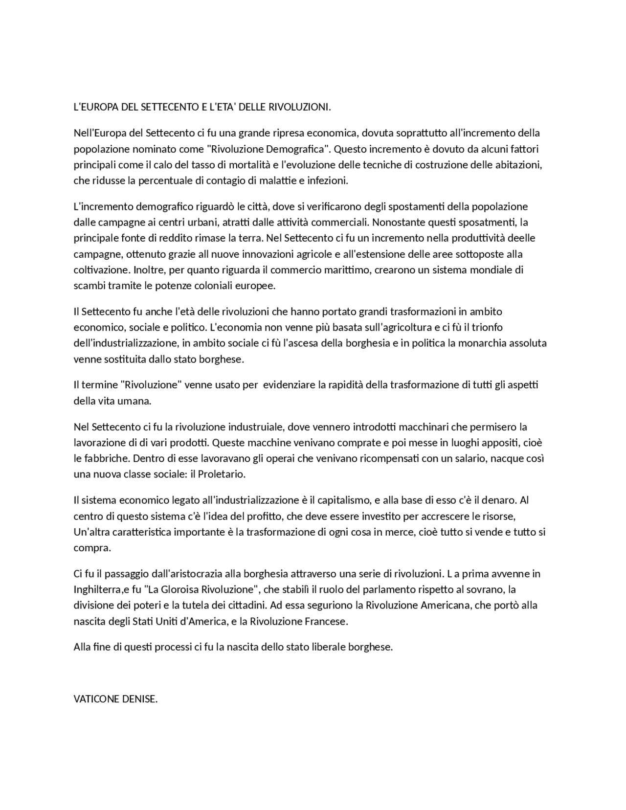 Storia Letà Delle Rivoluzioni Docsity