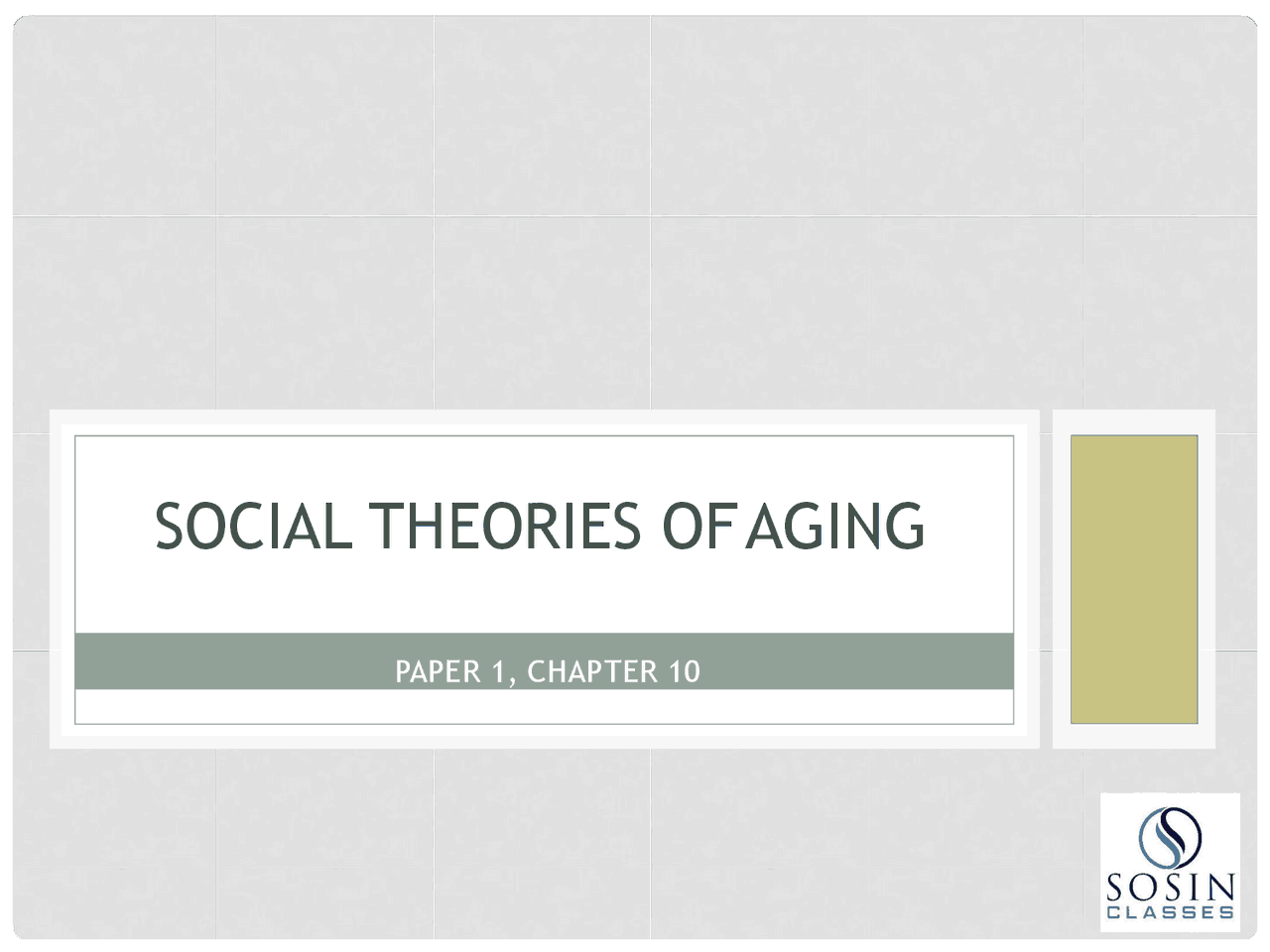 Social Theories Of Aging Lecture Slides Slides Social Theory Docsity
