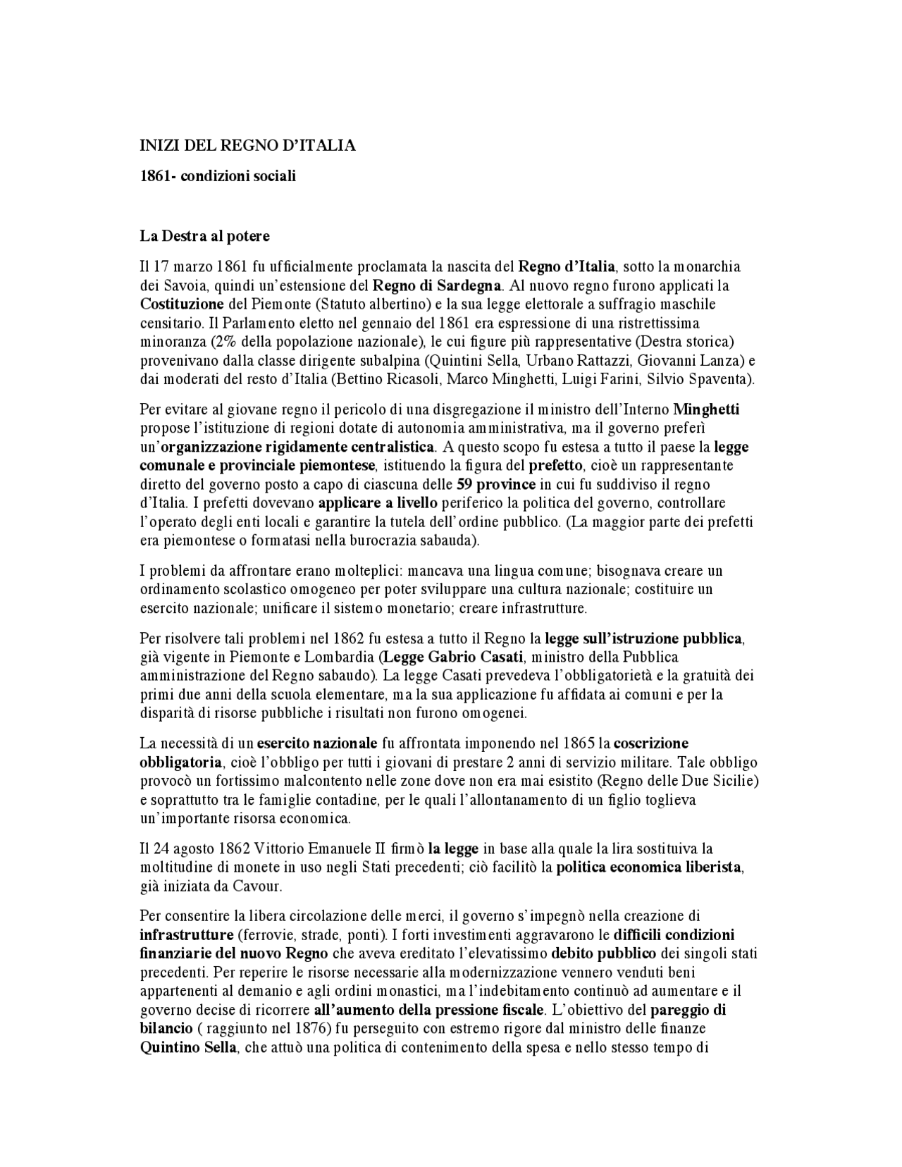 Programma quinto superiore storia - Docsity