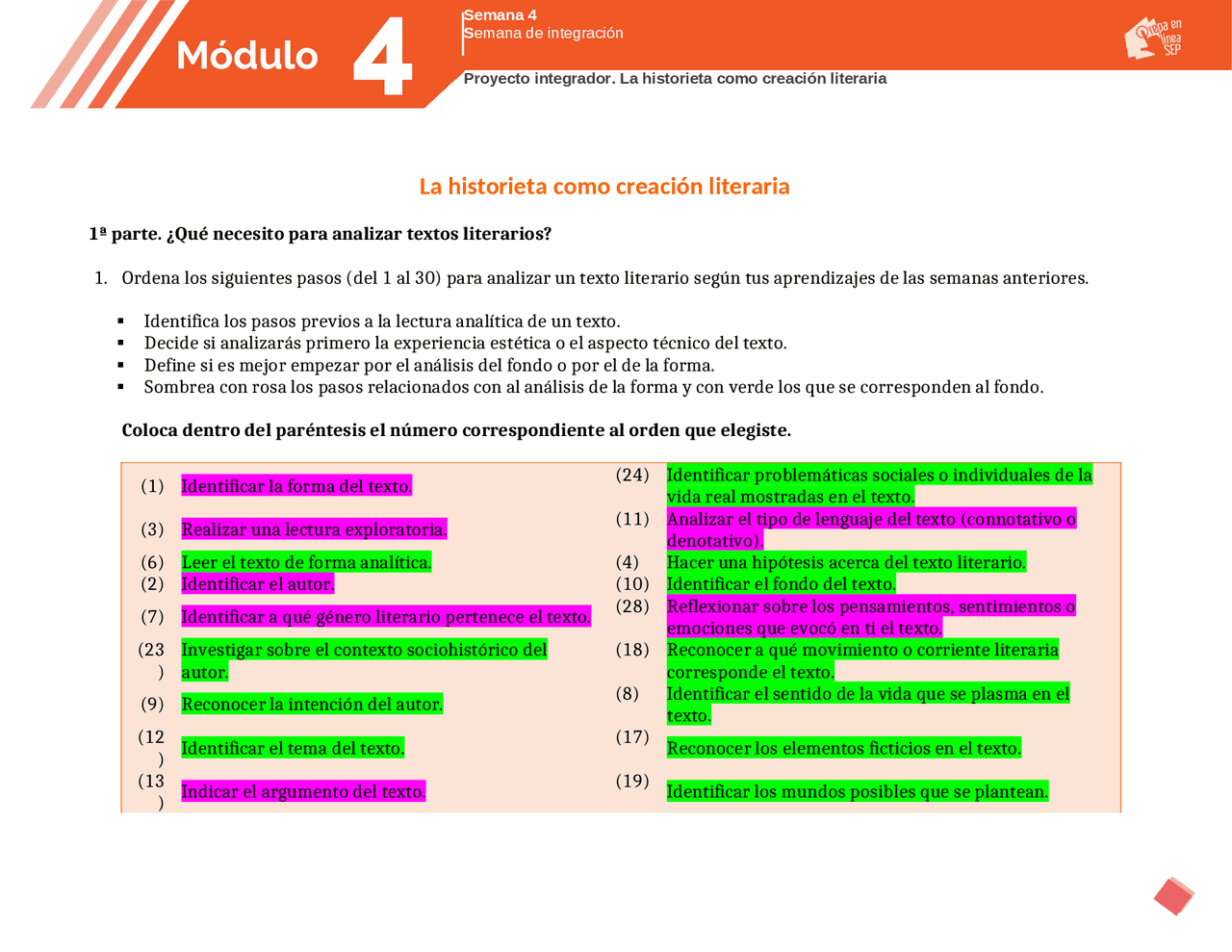 Modulo 4 Semana 4 Proyecto Integrador 1 Esercizi Di Matematica Docsity
