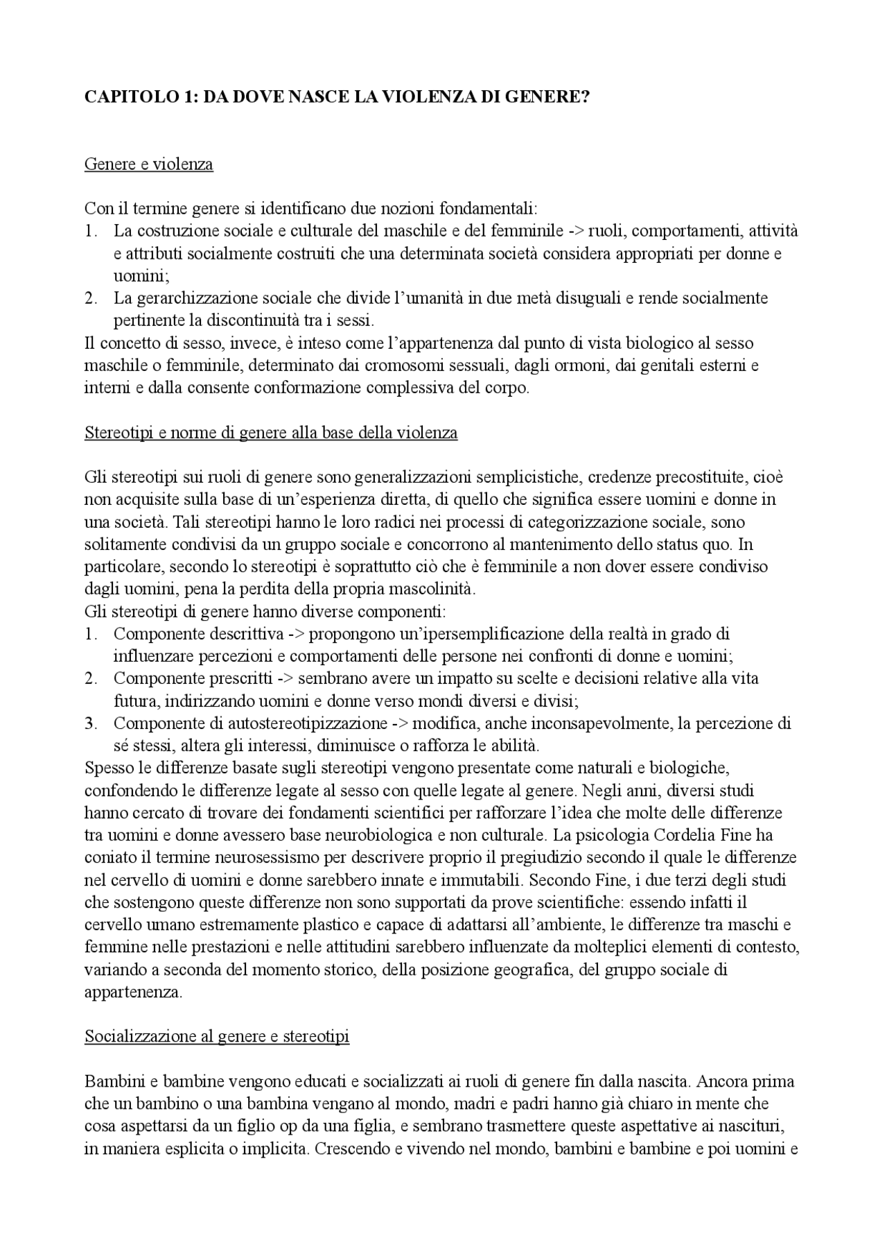 La Violenza Di Genere In Adolescenza Docsity