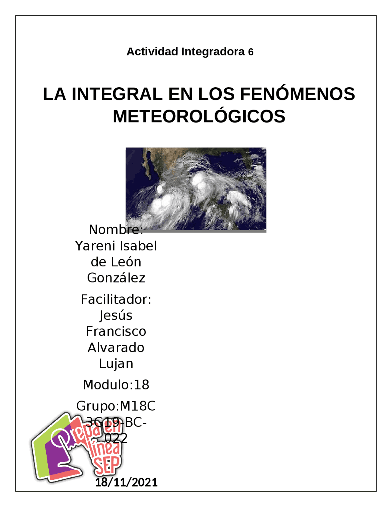 La Integral En Los Fenomenos Meteorologicos Docsity