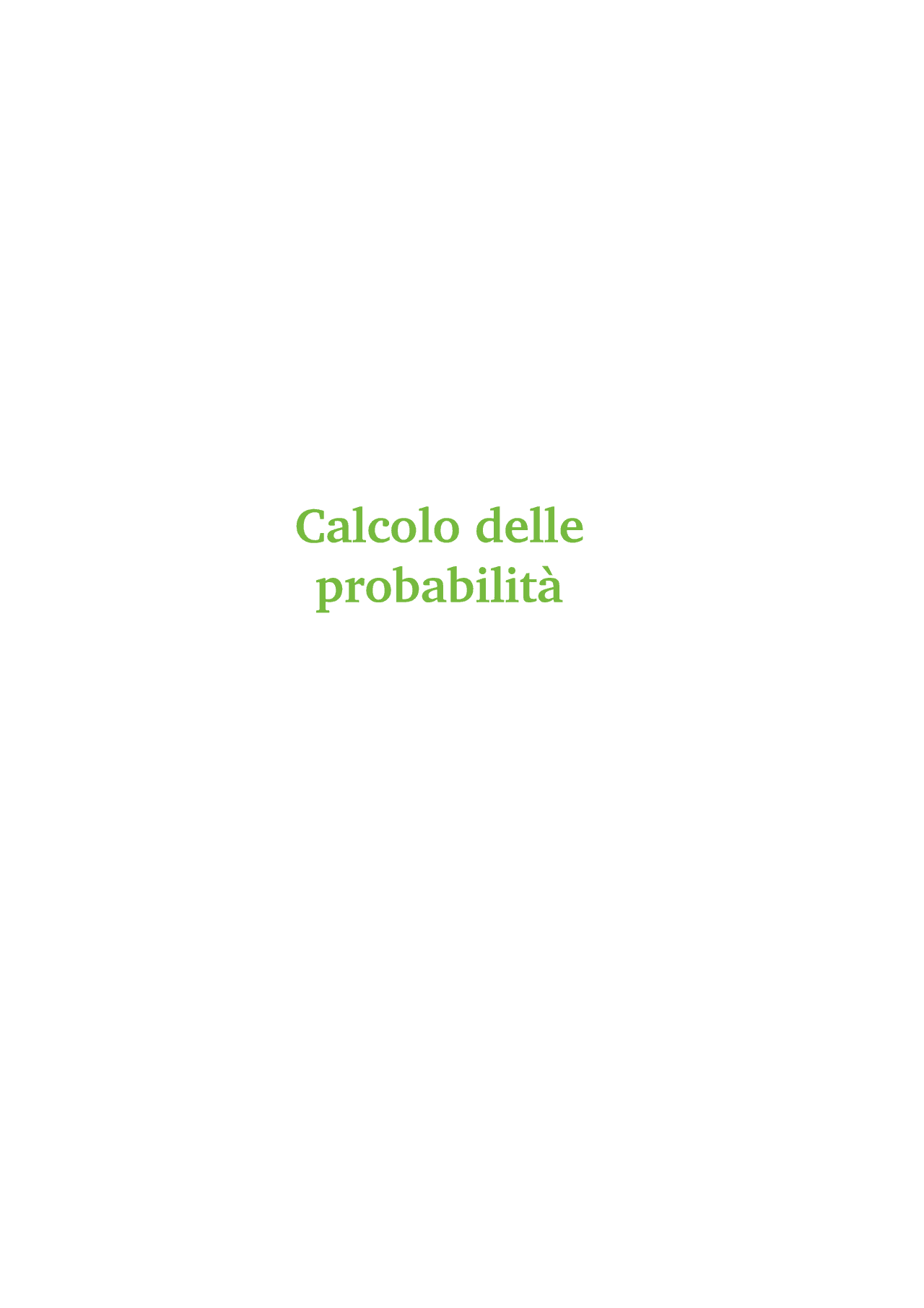 Calcolo delle probabilità , calcolo combinatorio e spazi aleatori - Docsity