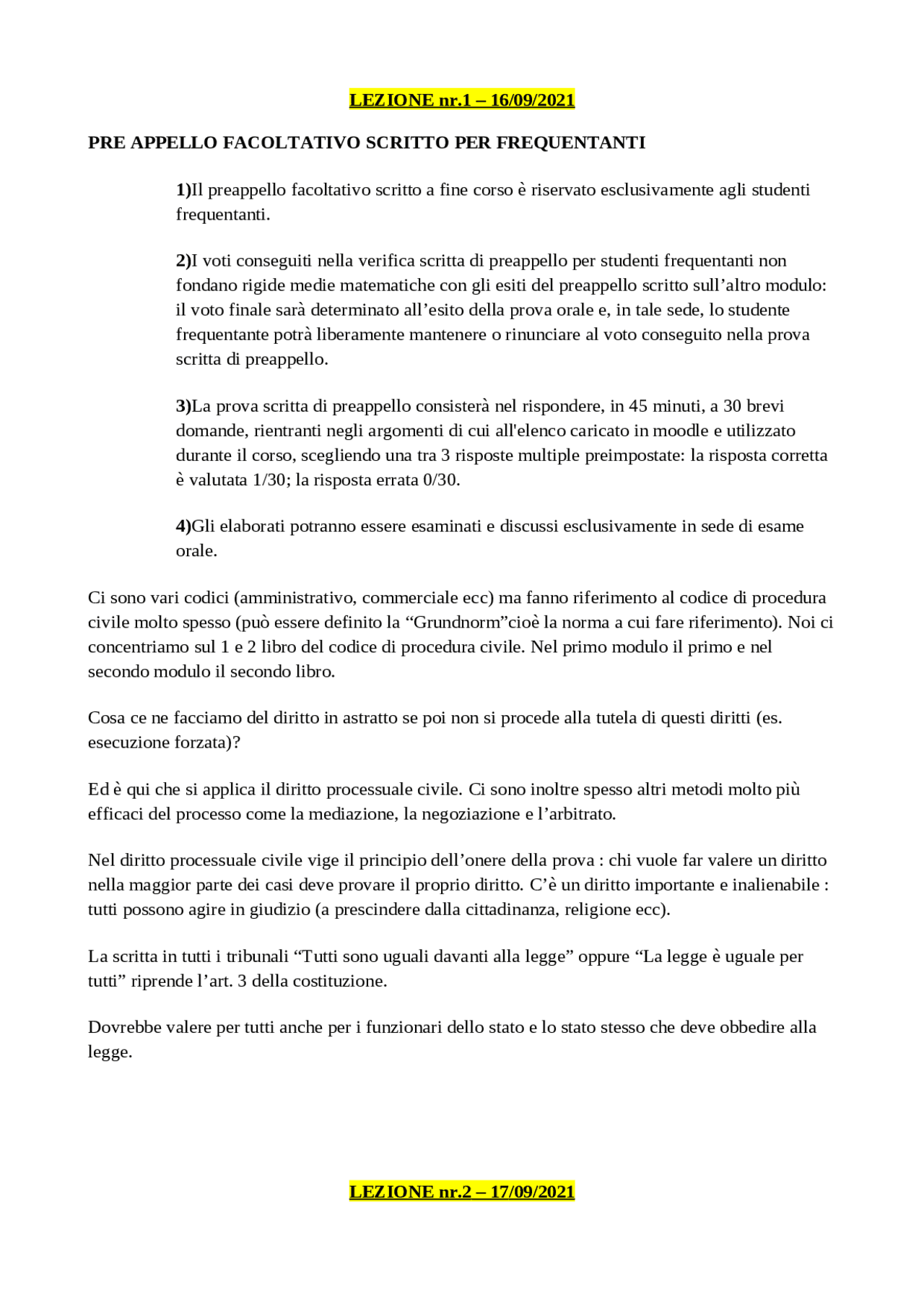 Procedura Civile I Modulo Tedoldi Appunti Di Diritto Processuale
