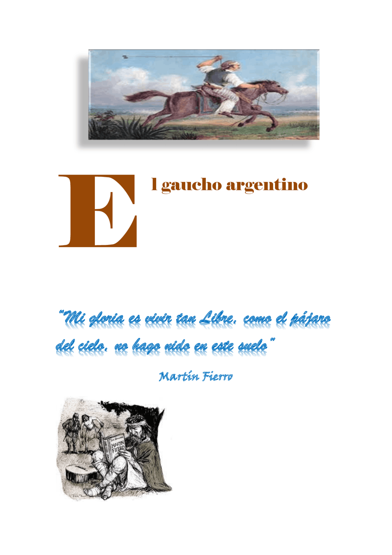 El gaucho Argentino_ Literatura Gauchesca - Docsity