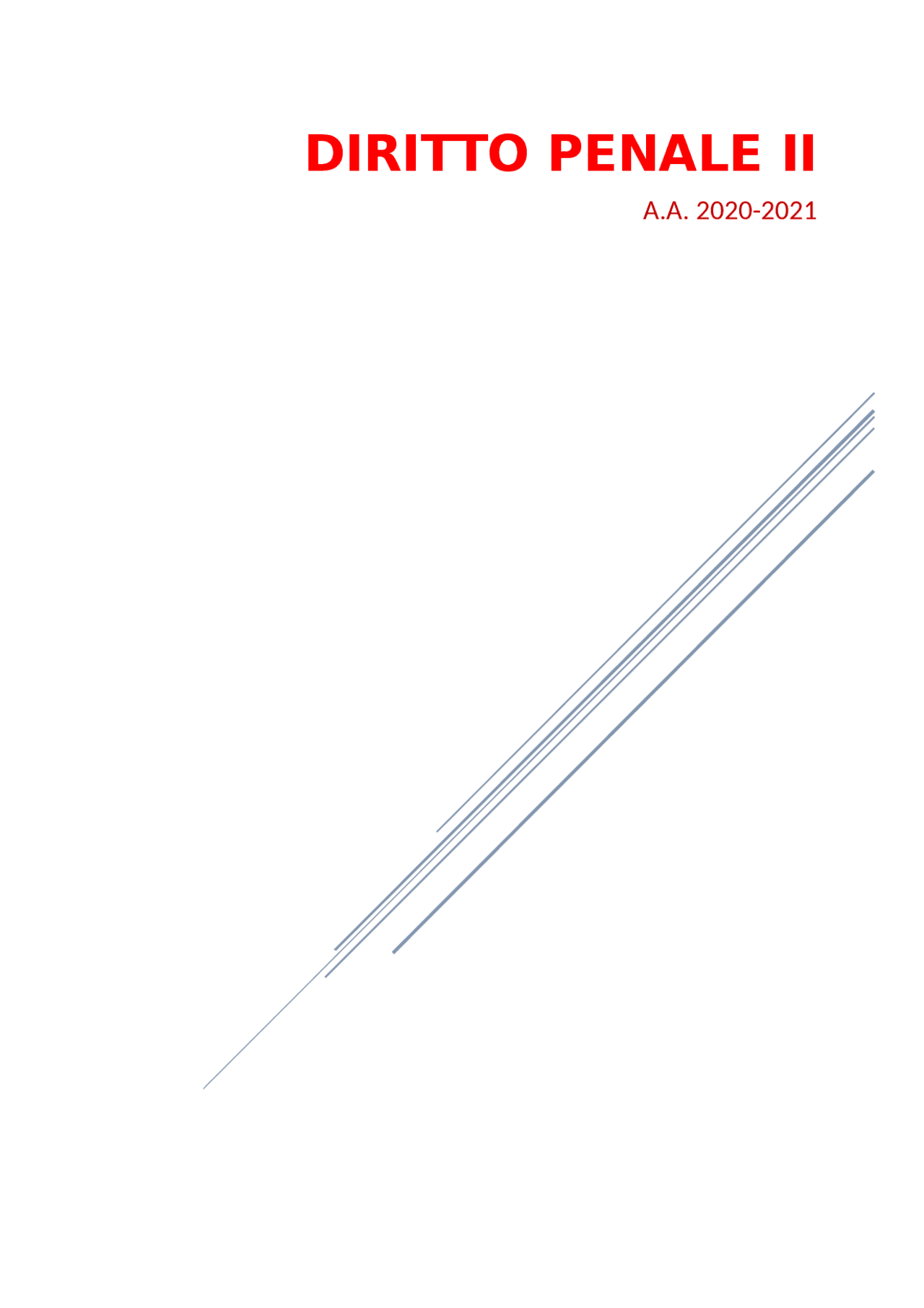 Diritto Penale parte speciale | Dispense di Diritto Penale - Docsity