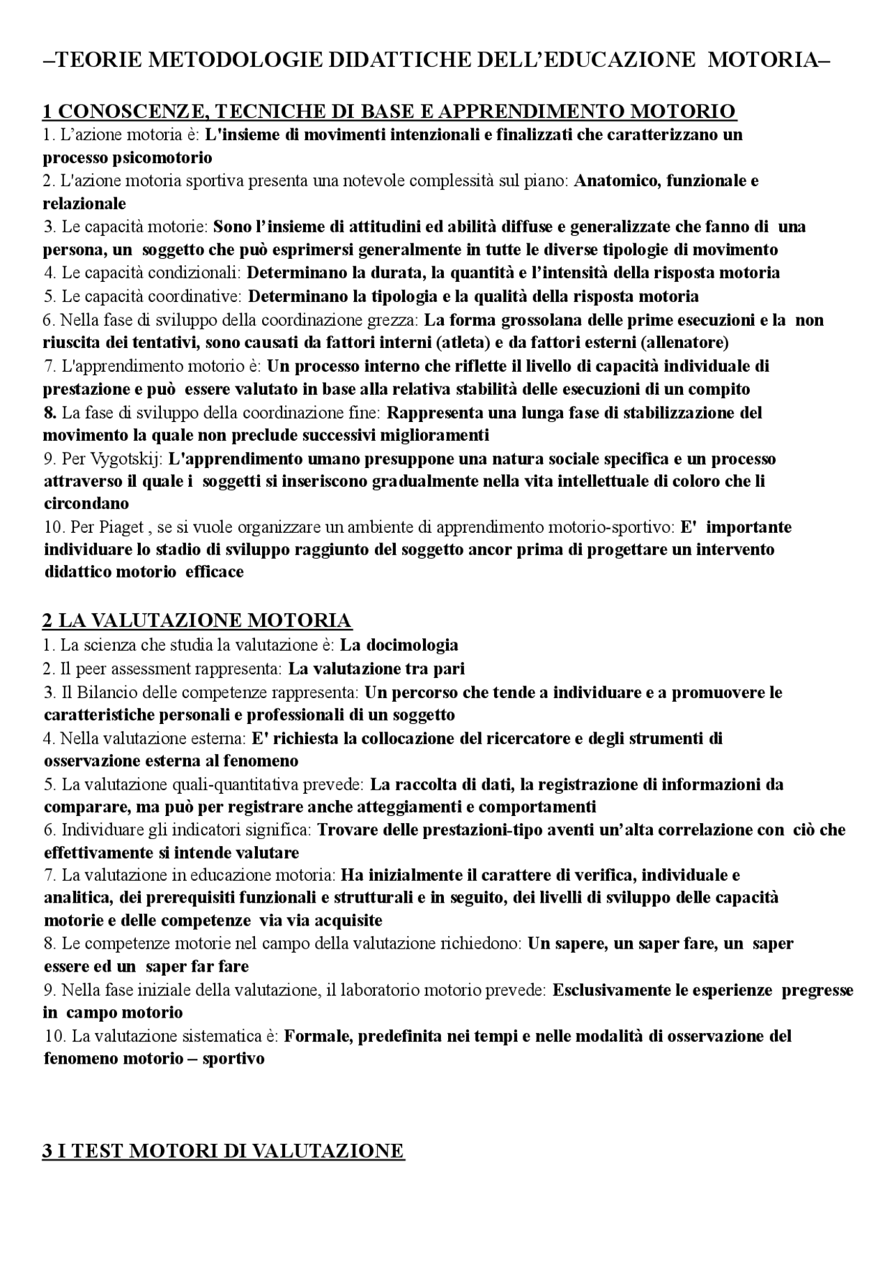 Teorie e tecniche didattiche - Docsity