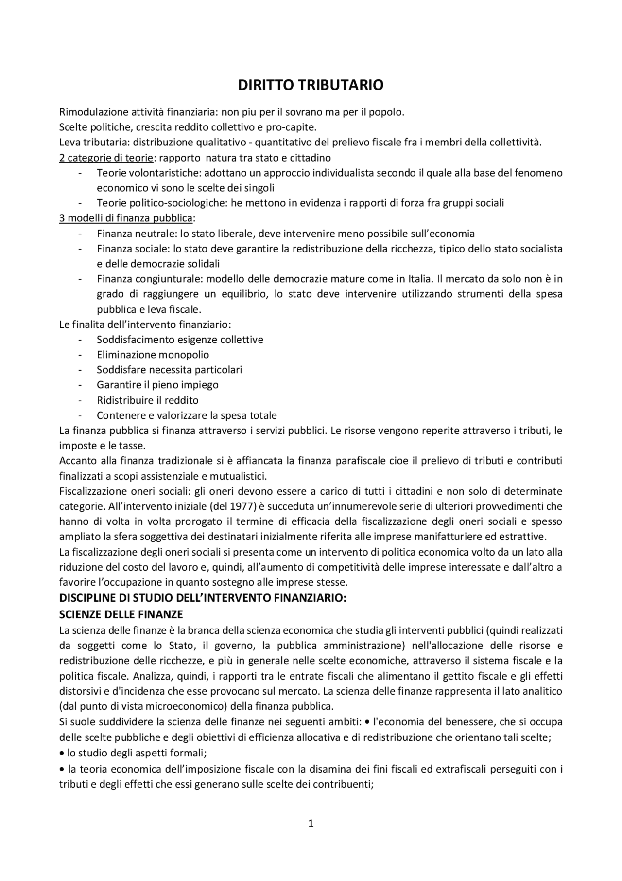 LEZIONI DIRITTO TRIBUTARIO - Docsity