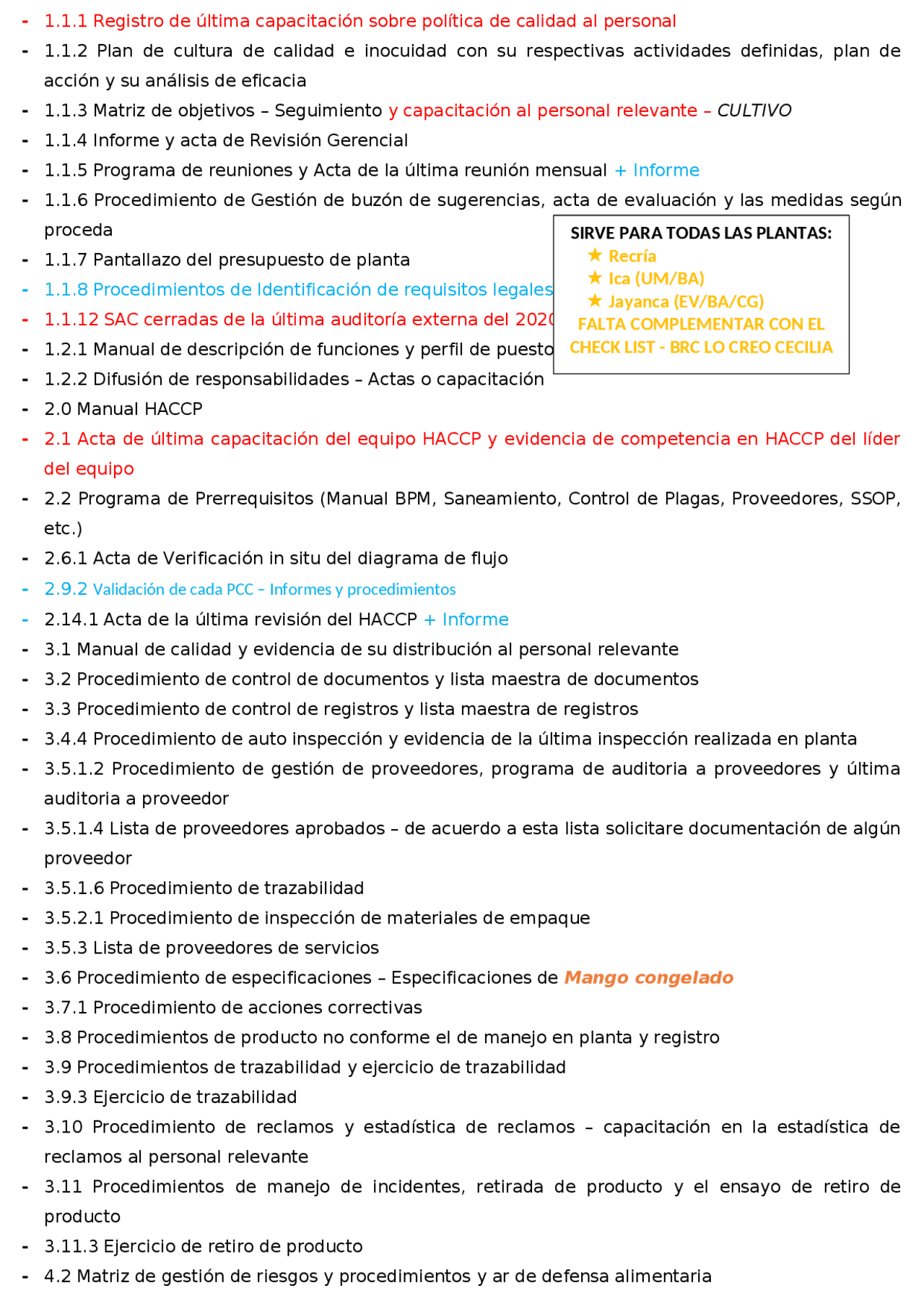 NORMA INTERNACIONAL BRC - Docsity