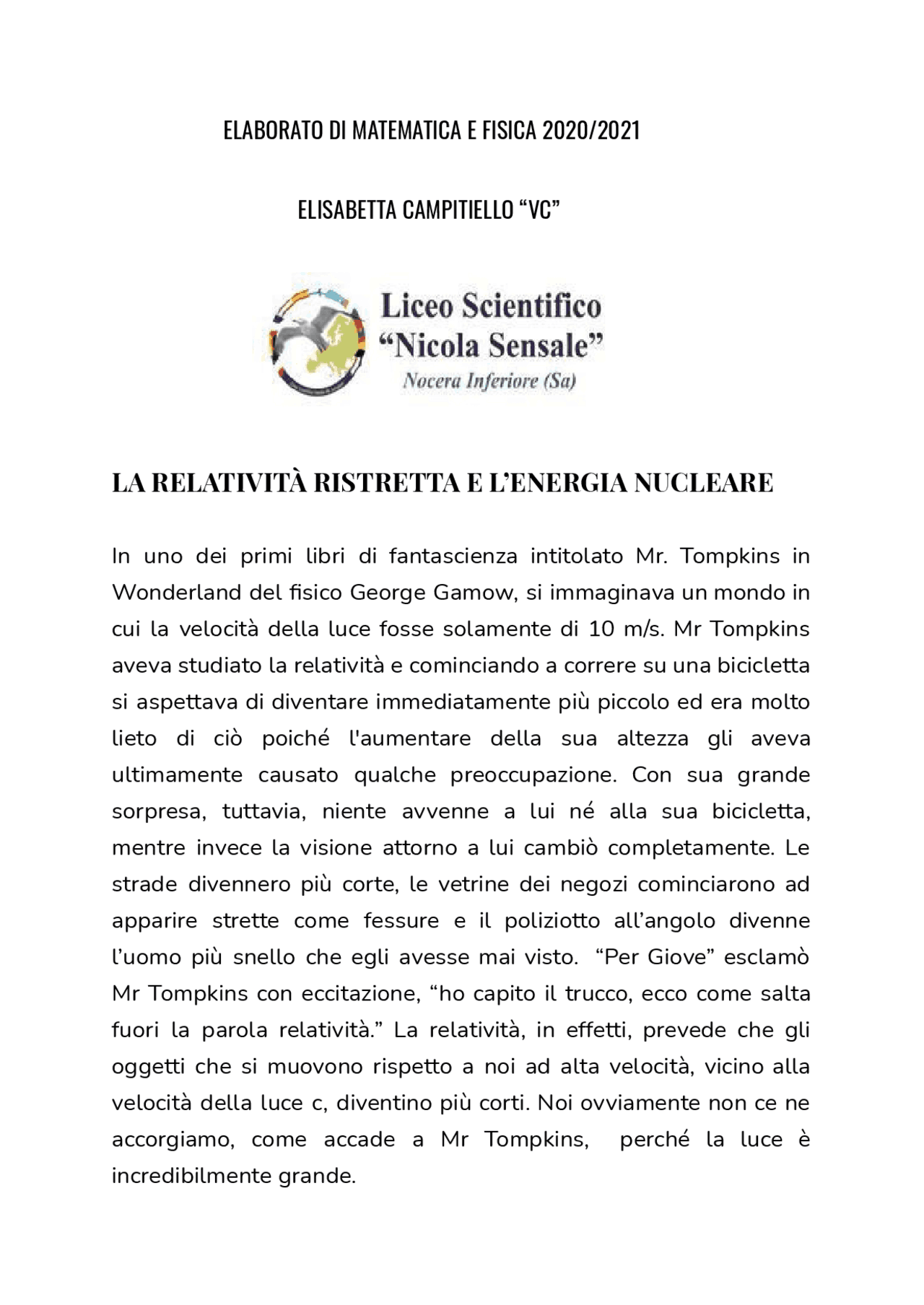 Molto Coinciso E Semplice Docsity