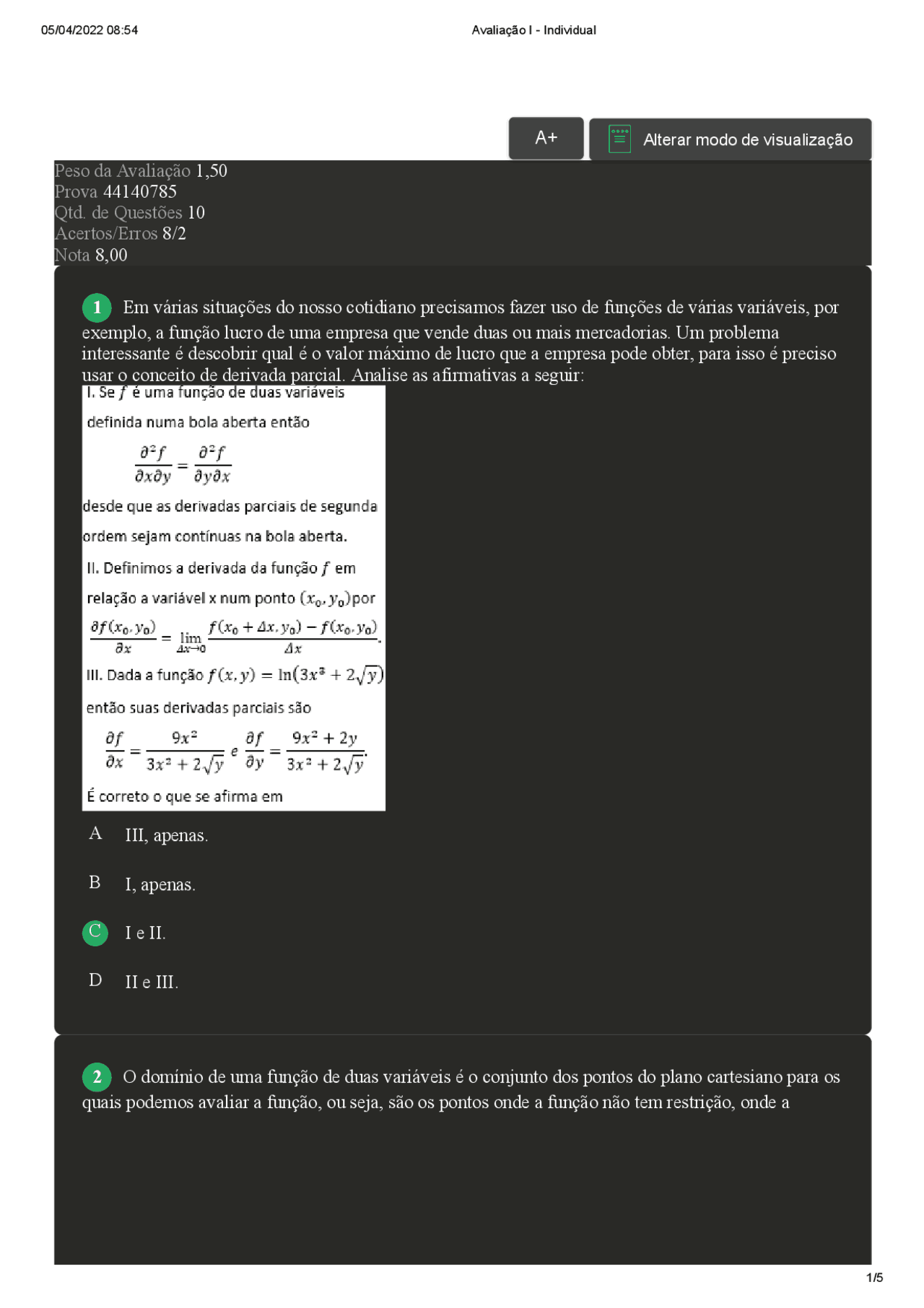 Prova Objetiva I Equações Diferenciais Docsity