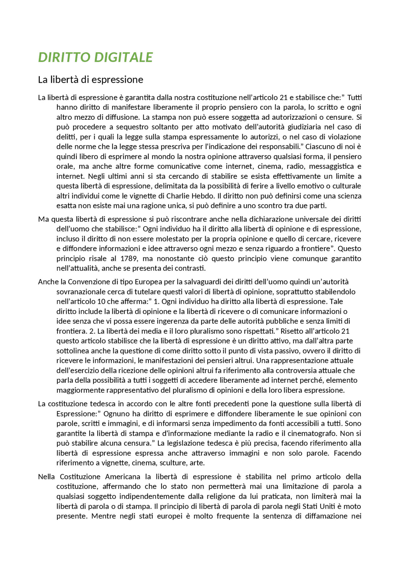 Appunti Diritto Digitale Di Tutte Le Lezioni Docsity