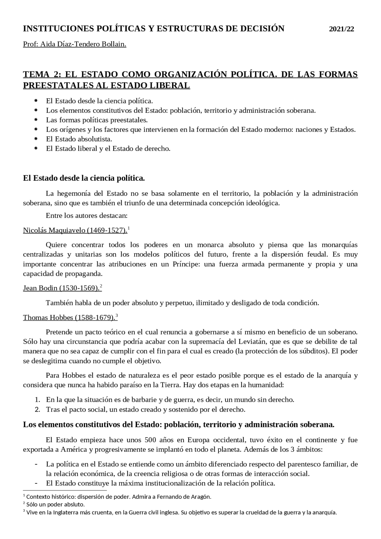 Tema 2 Instituciones políticas - Docsity