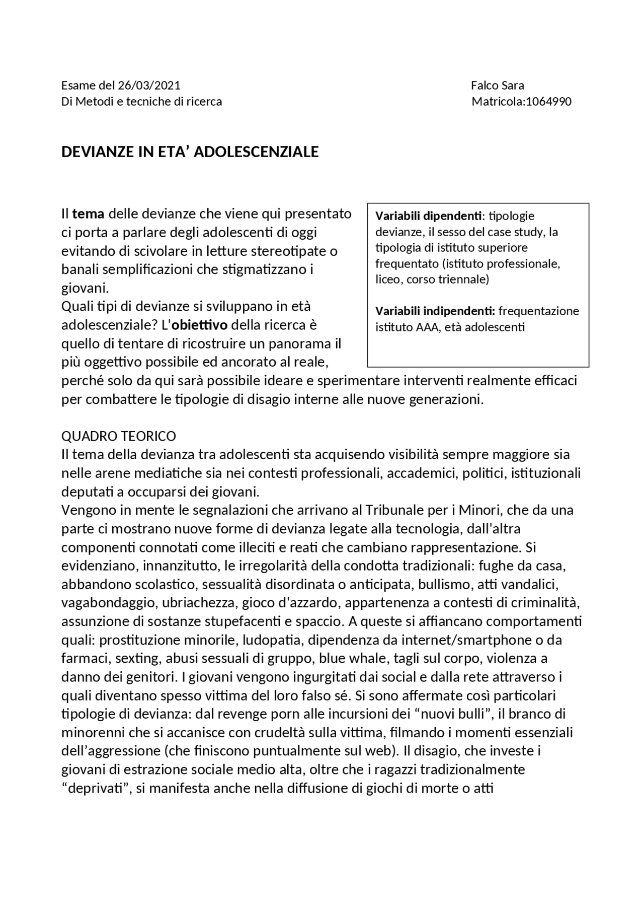 Metodi E Tecniche Della Ricerca Educativo Modulo A Docsity