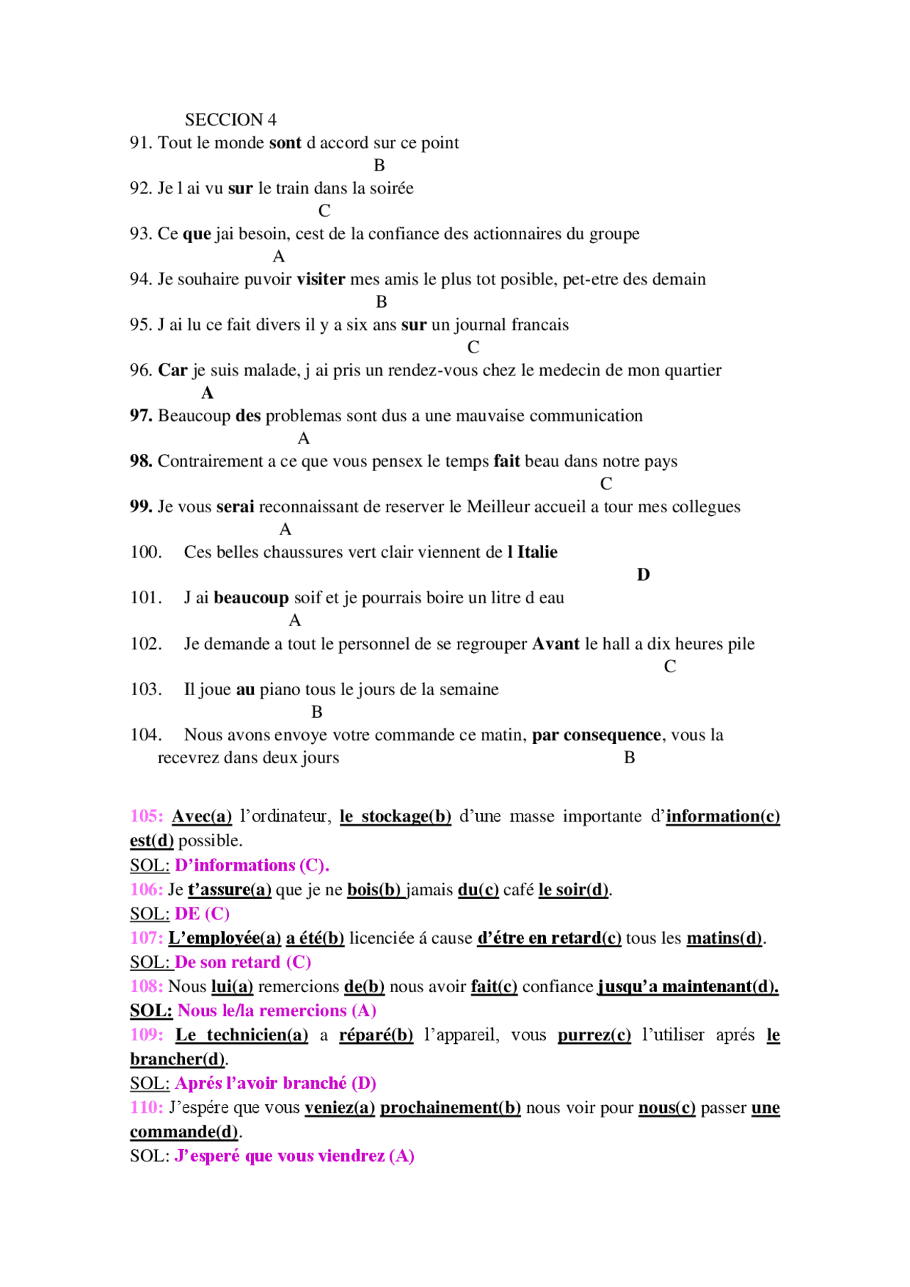 Ejercicios GramÁtica Docsity