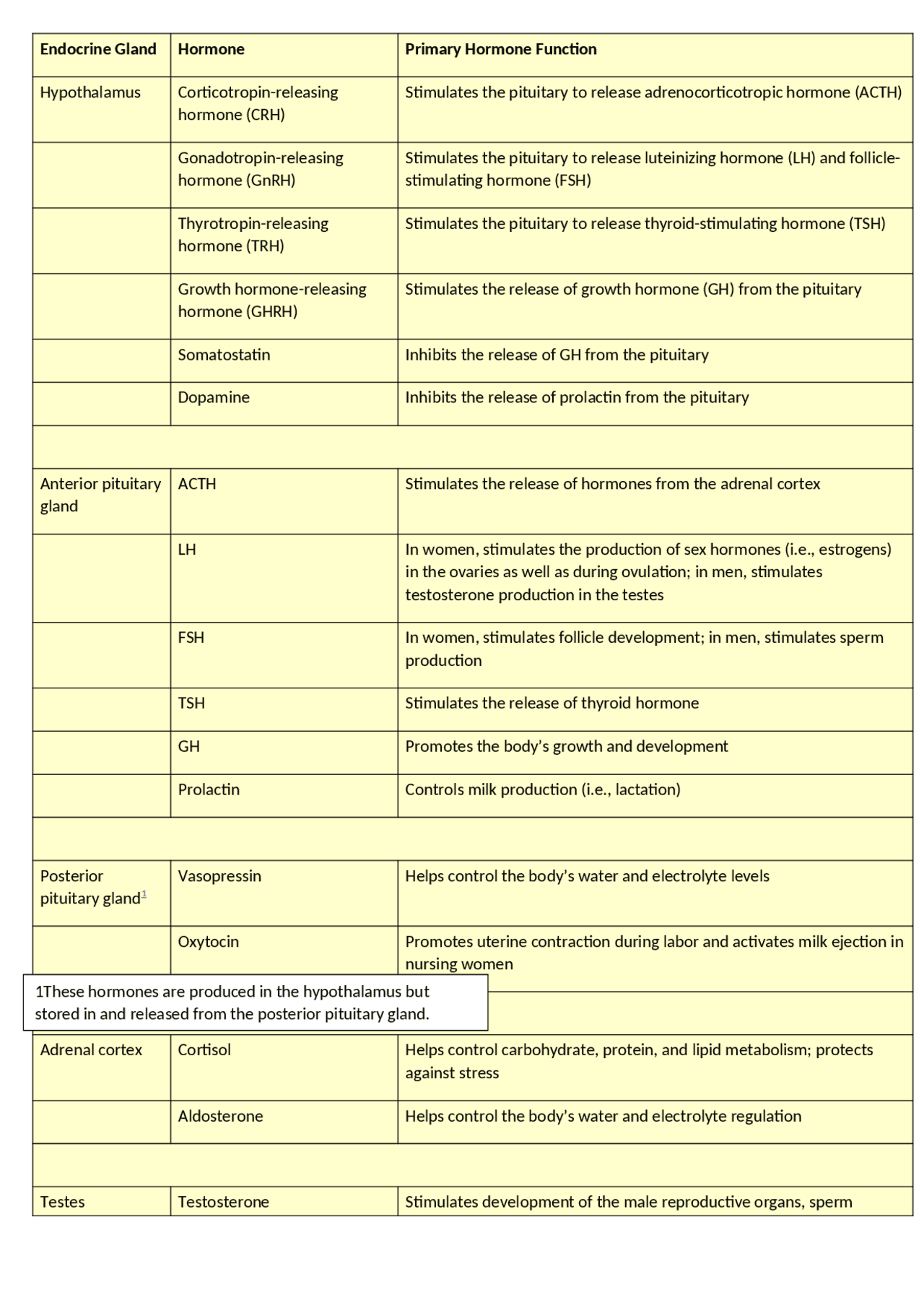 Description Of Endocrine Glands And Their Pathologies Docsity