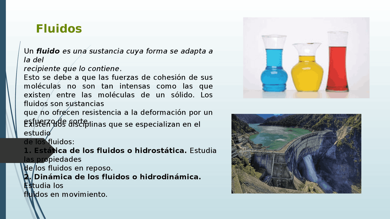 Hidrostática de fluidos - Docsity