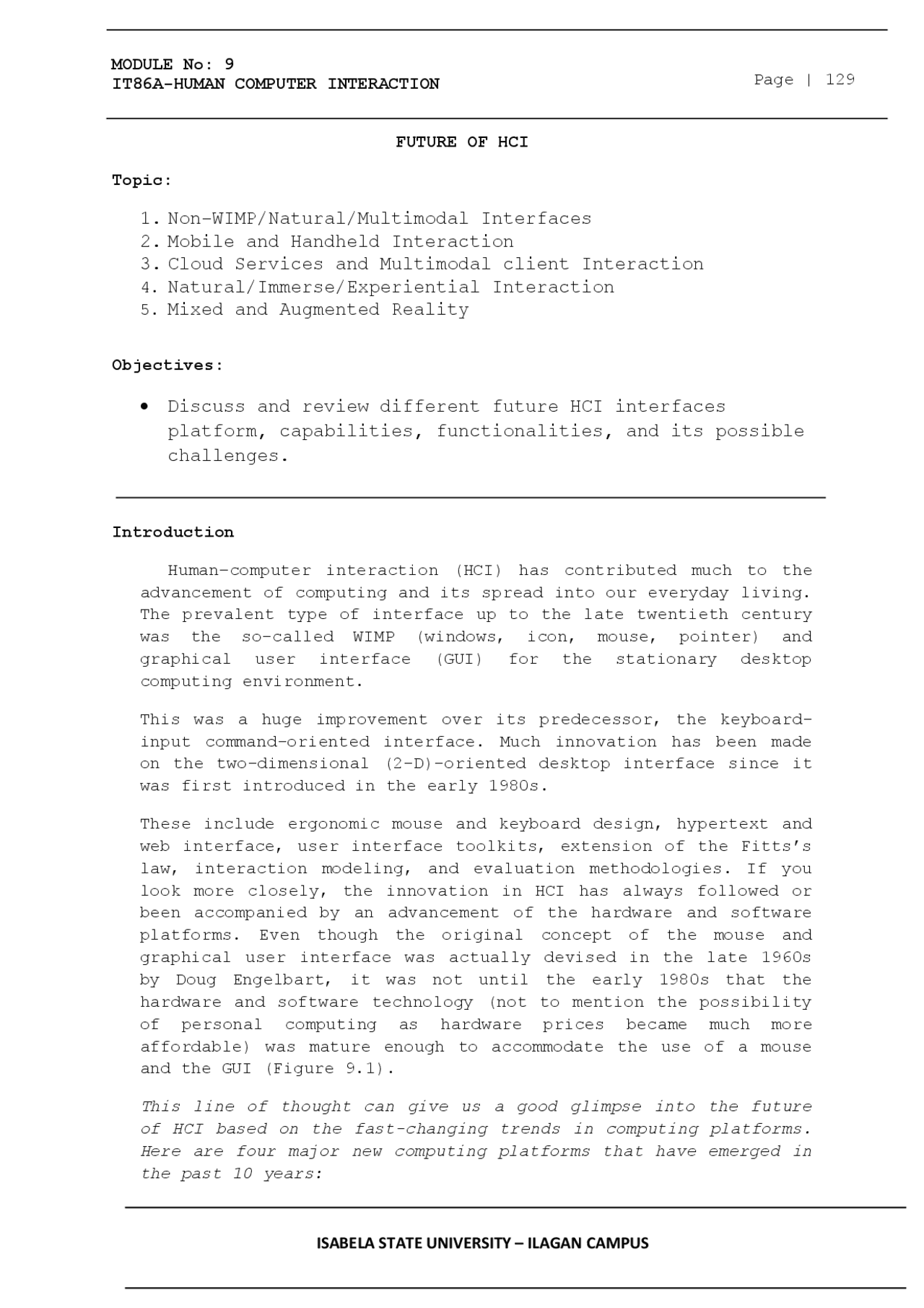 Human-Computer Interaction - Docsity