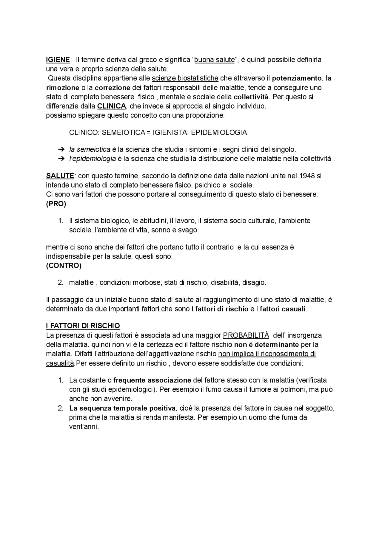 Igiene Appunti Infermieristica Docsity