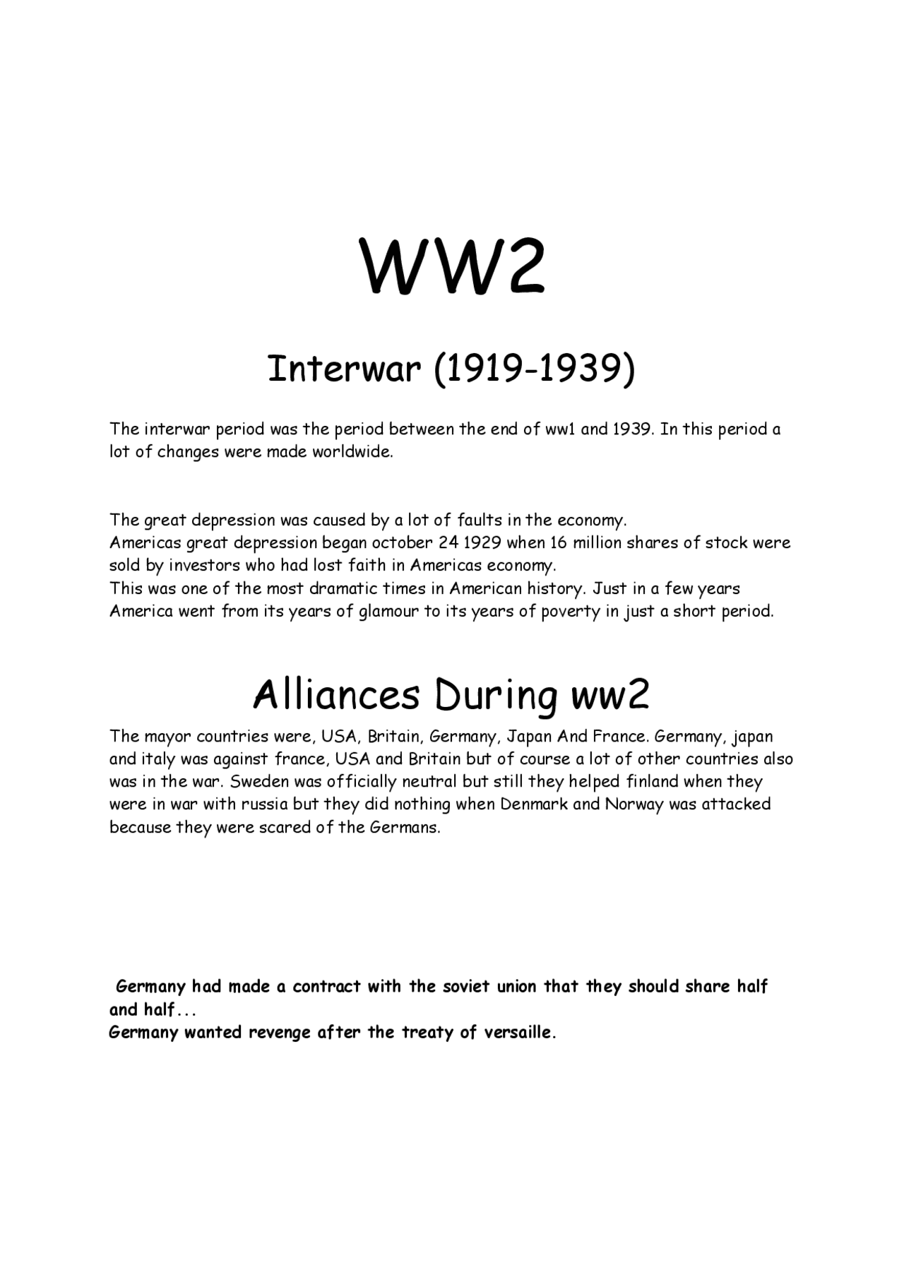 WW2 Slides History Review | Slides History | Docsity