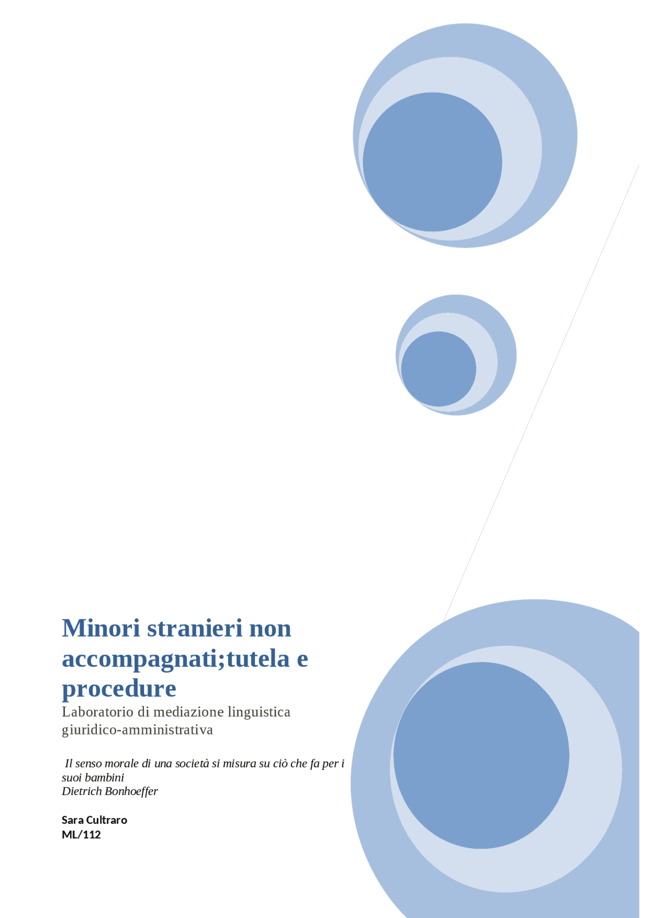 Normativa Relativa Ai Minori Non Accompagnati Docsity