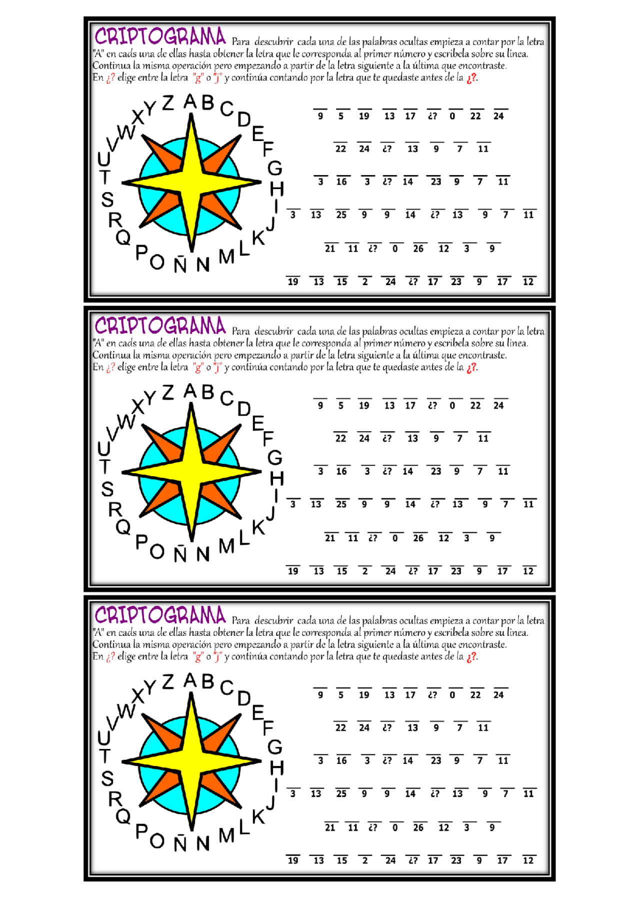 PRACTIQUEMOS NUESTRA MENTE CON CRIPTOGRAMAS - Docsity