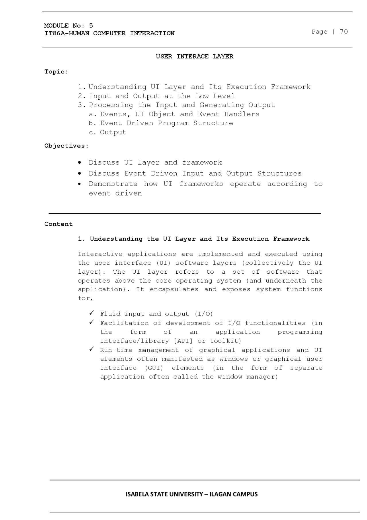 Human Computer Interaction Lecture Notes Human Computer Interaction