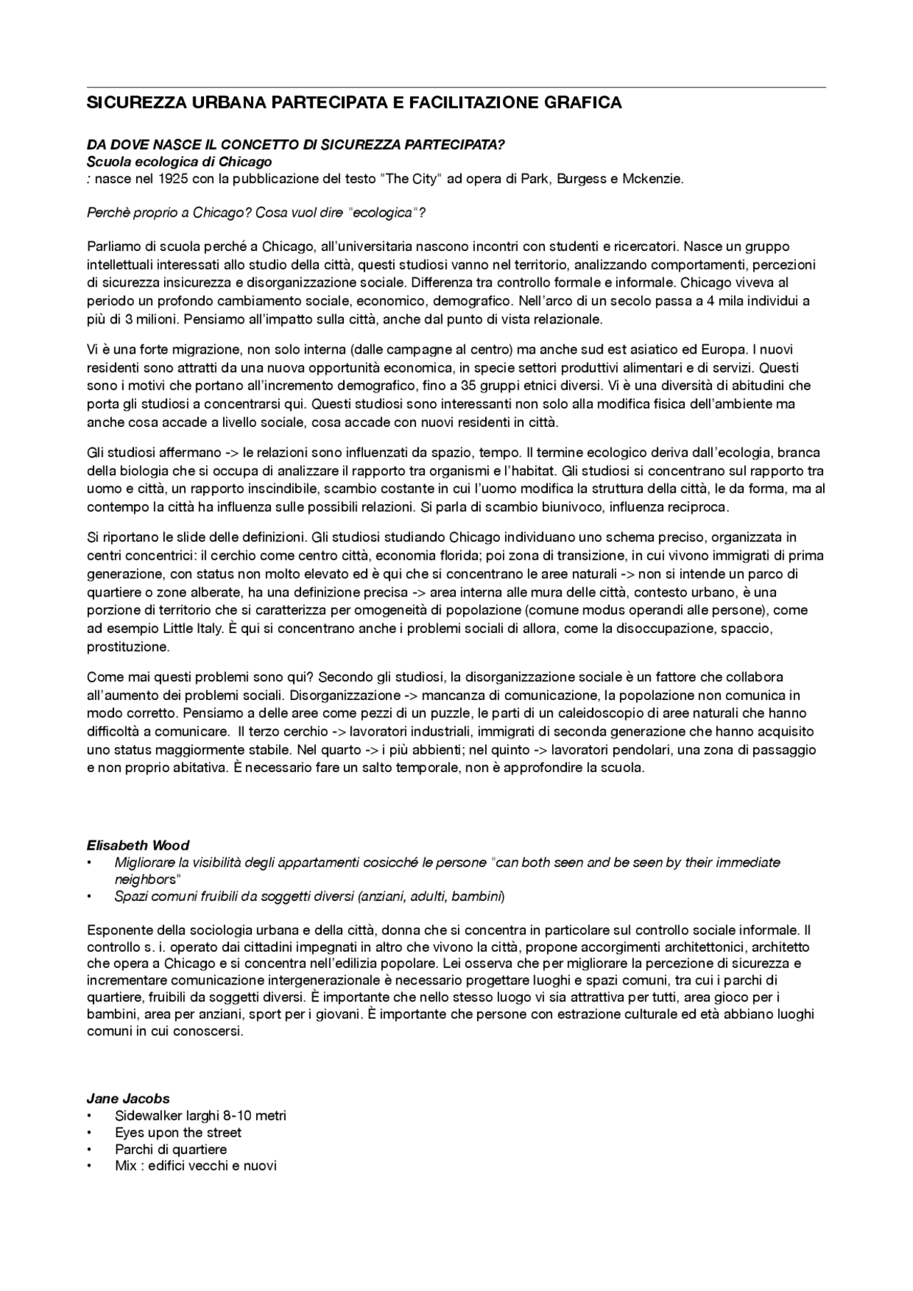 Appunti Sicurezza Devianza Docsity