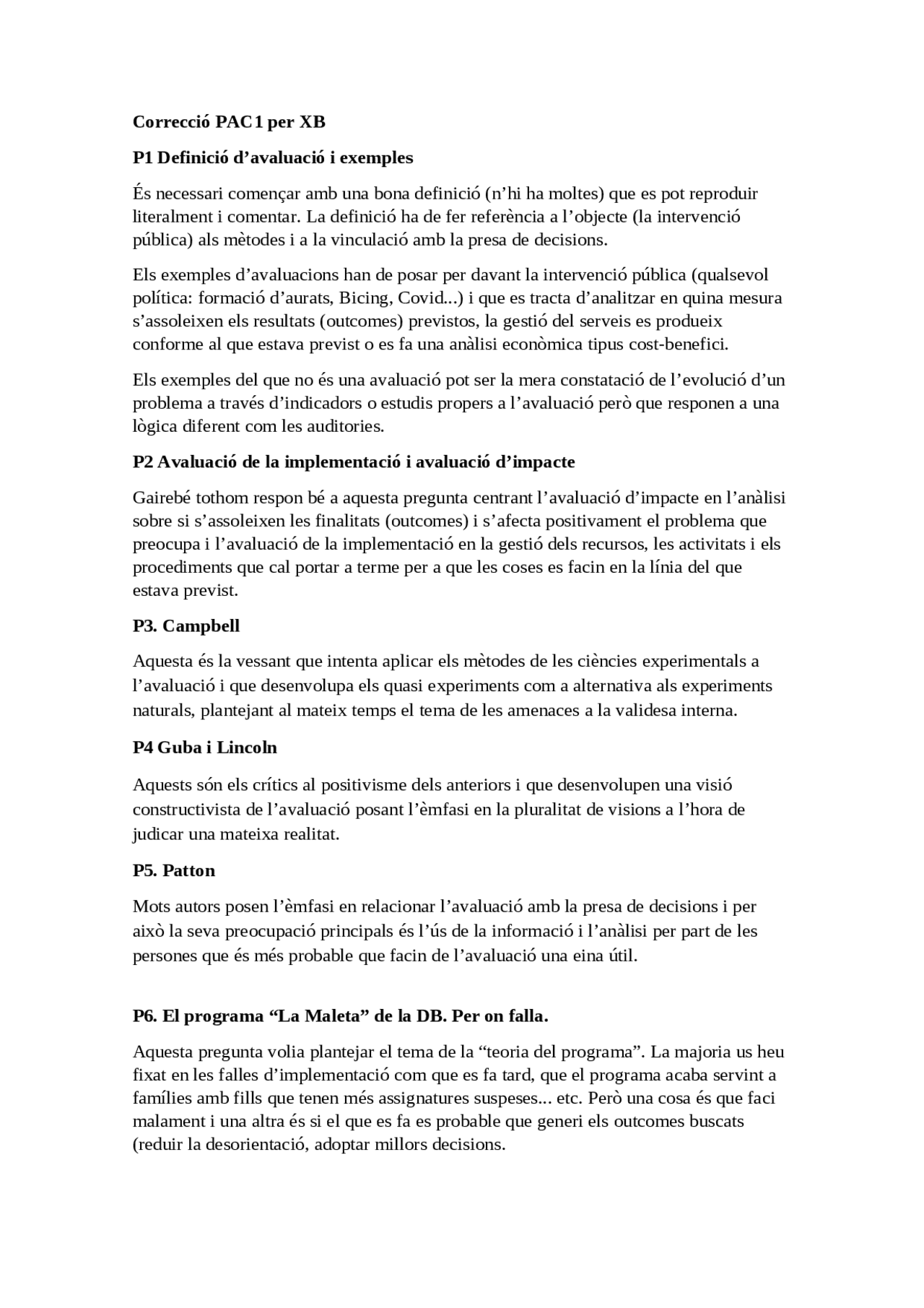 Solucion Pac 1 Evaluacion De Programas Y Politicas Docsity