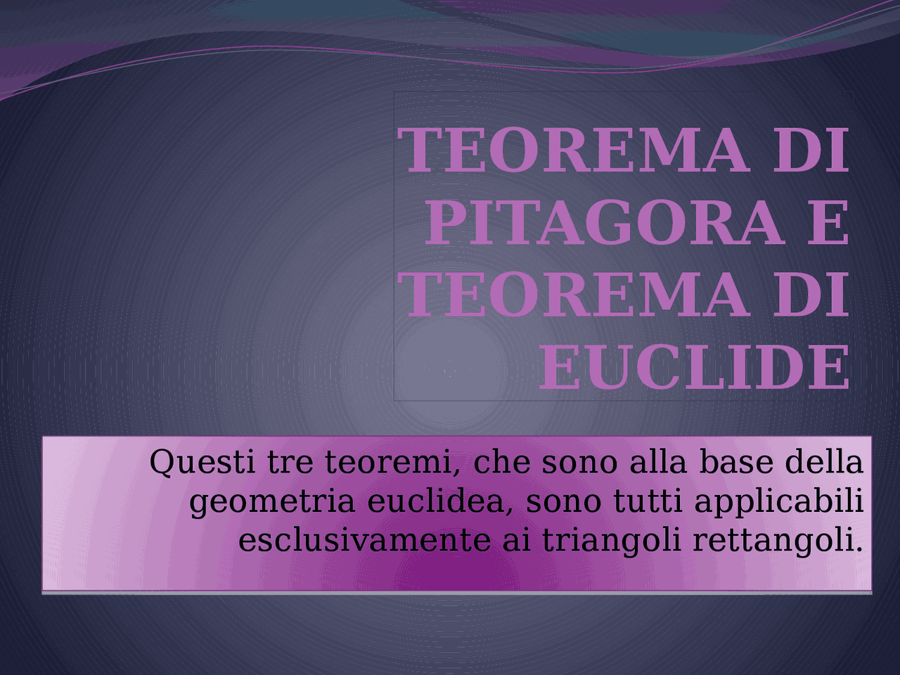 Teoremi Di Pitagora E Di Euclide Schemi E Mappe Concettuali Di Discipline Geometriche Docsity