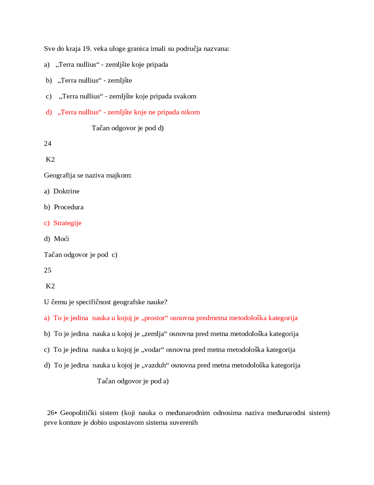 Osnovi geopolitike kolokvijum 2 | Ispiti' predlog Osnovi geopolitike | Docsity