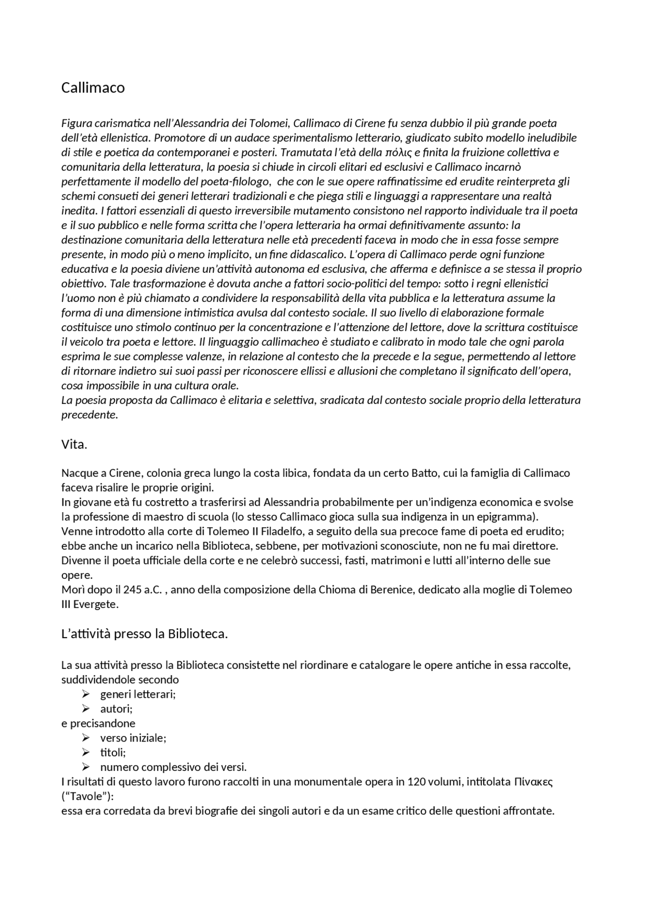 Menandro E Callimaco Docsity