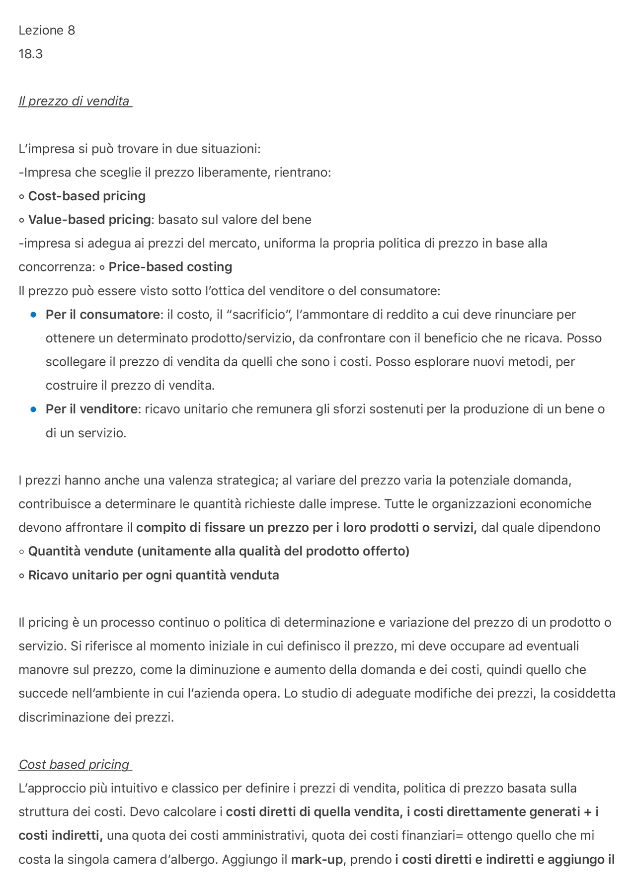 Appunti Completi Delle Lezioni Docsity