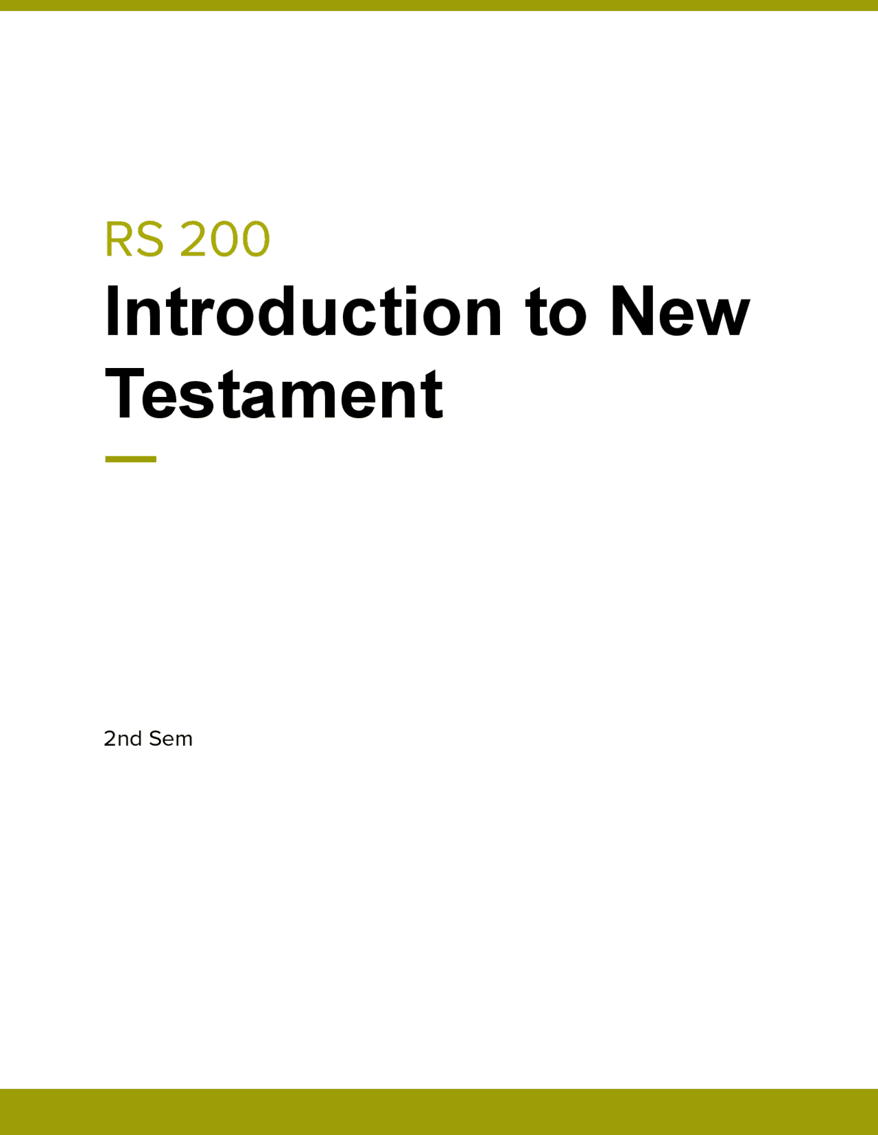 Notes for RS 200 (3rd Quarter) - Docsity