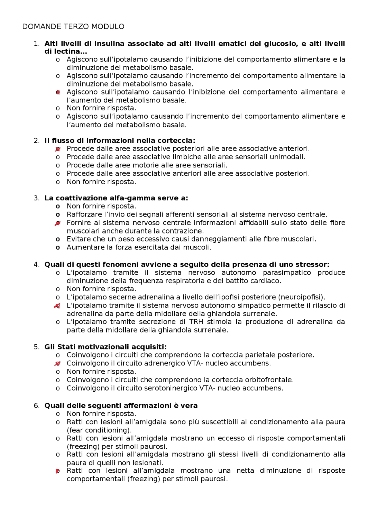 Fondamenti Domande E Risposte Terzo Modulo Prof Arrighi Prove D