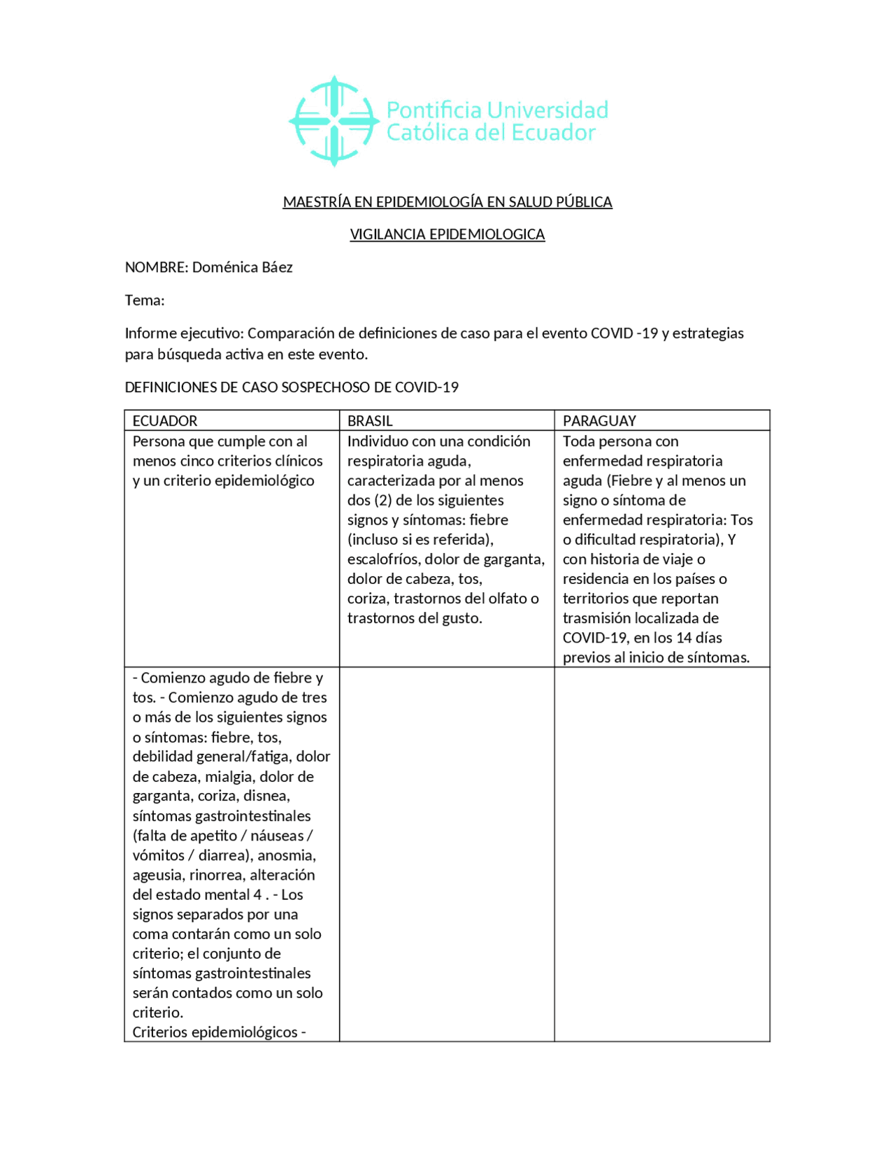 Ejercicios De Epidemiologia Docsity
