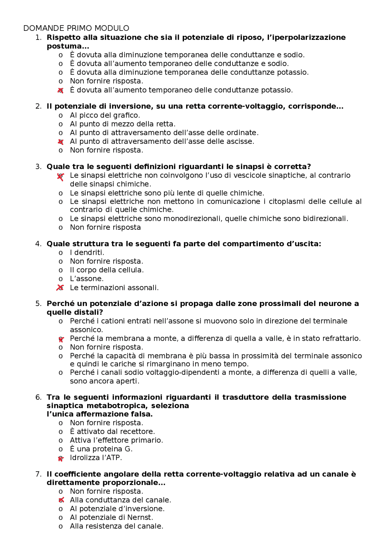 Fondamenti Domande Con Risposte Primo Modulo Prof De Vito Prove D