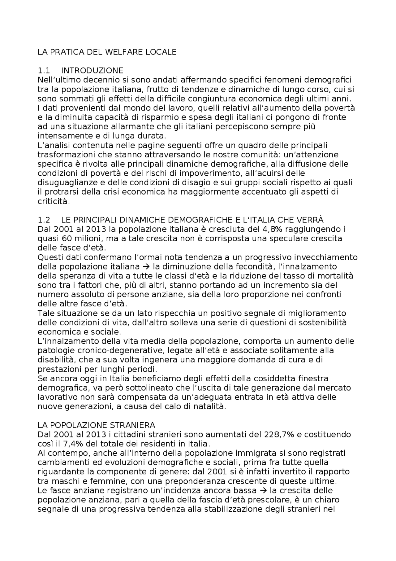 Pratiche Di Welfare Locale Docsity