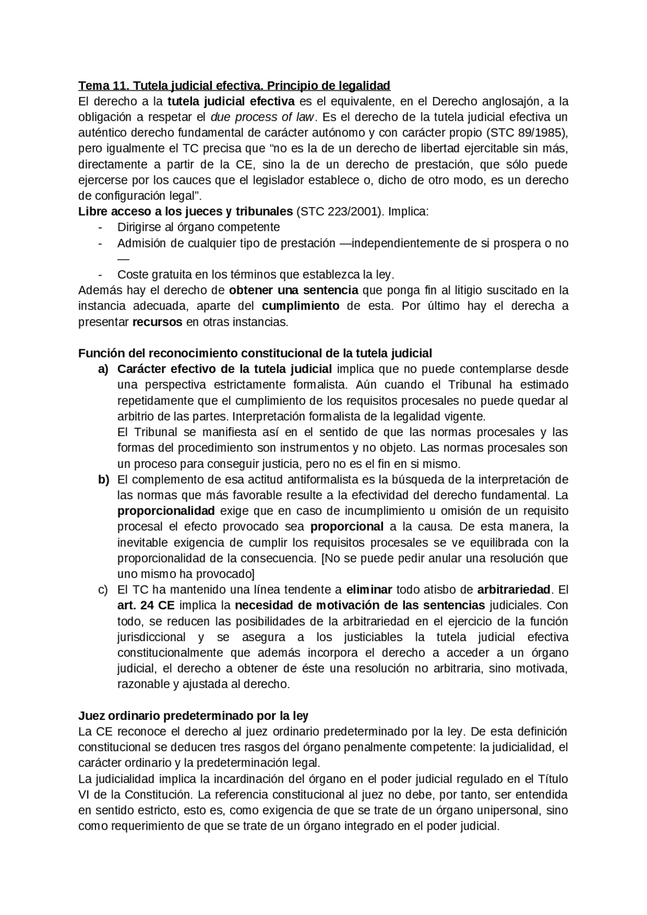 Tema 11 derechos y libertades fundamentales - Docsity