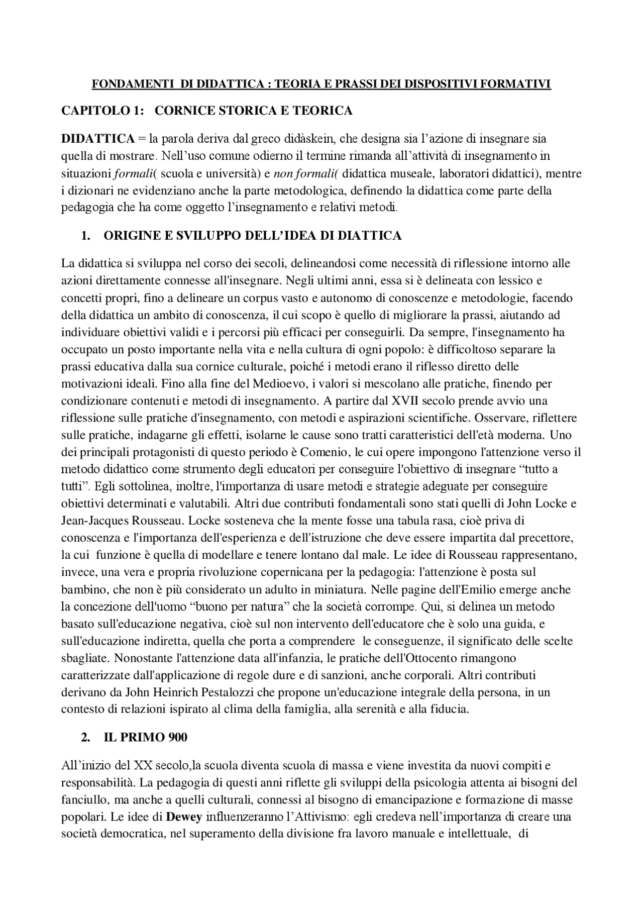 Fondamenti Di Didattica Docsity