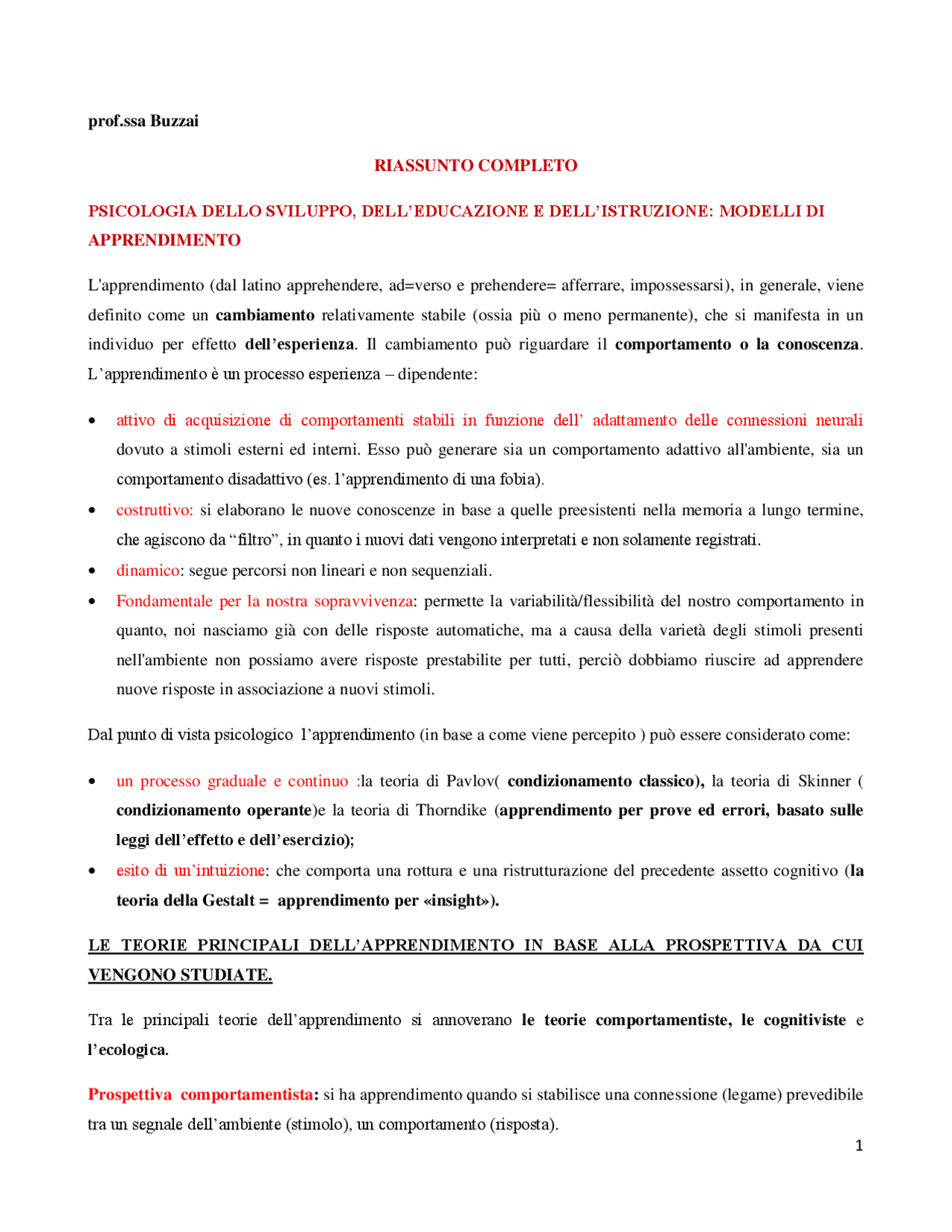 Psicologia Dello Sviluppo E Modelli Integrati Docsity