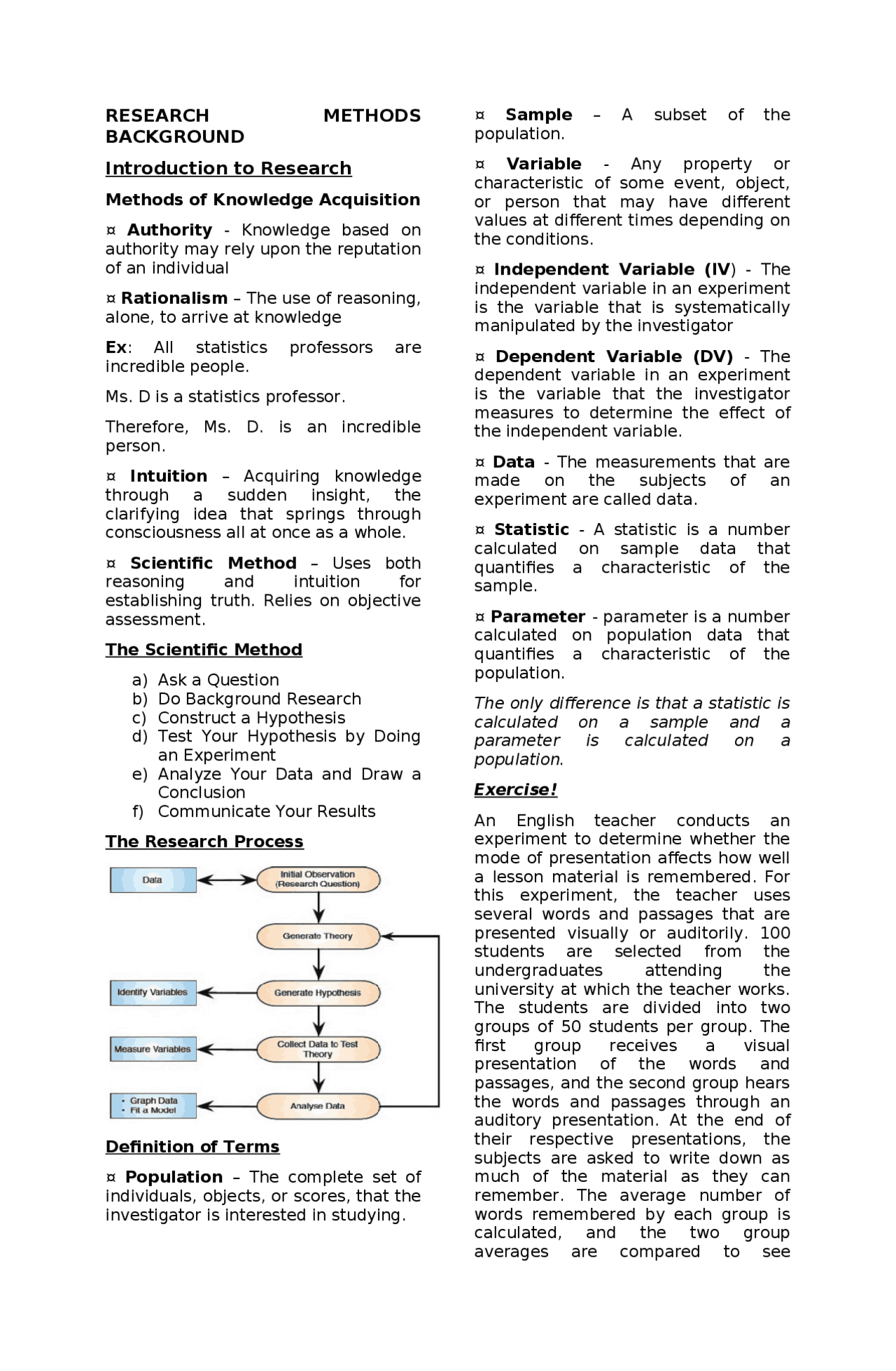 Module 1 To 3 Statistics Lecture Notes Statistics Docsity