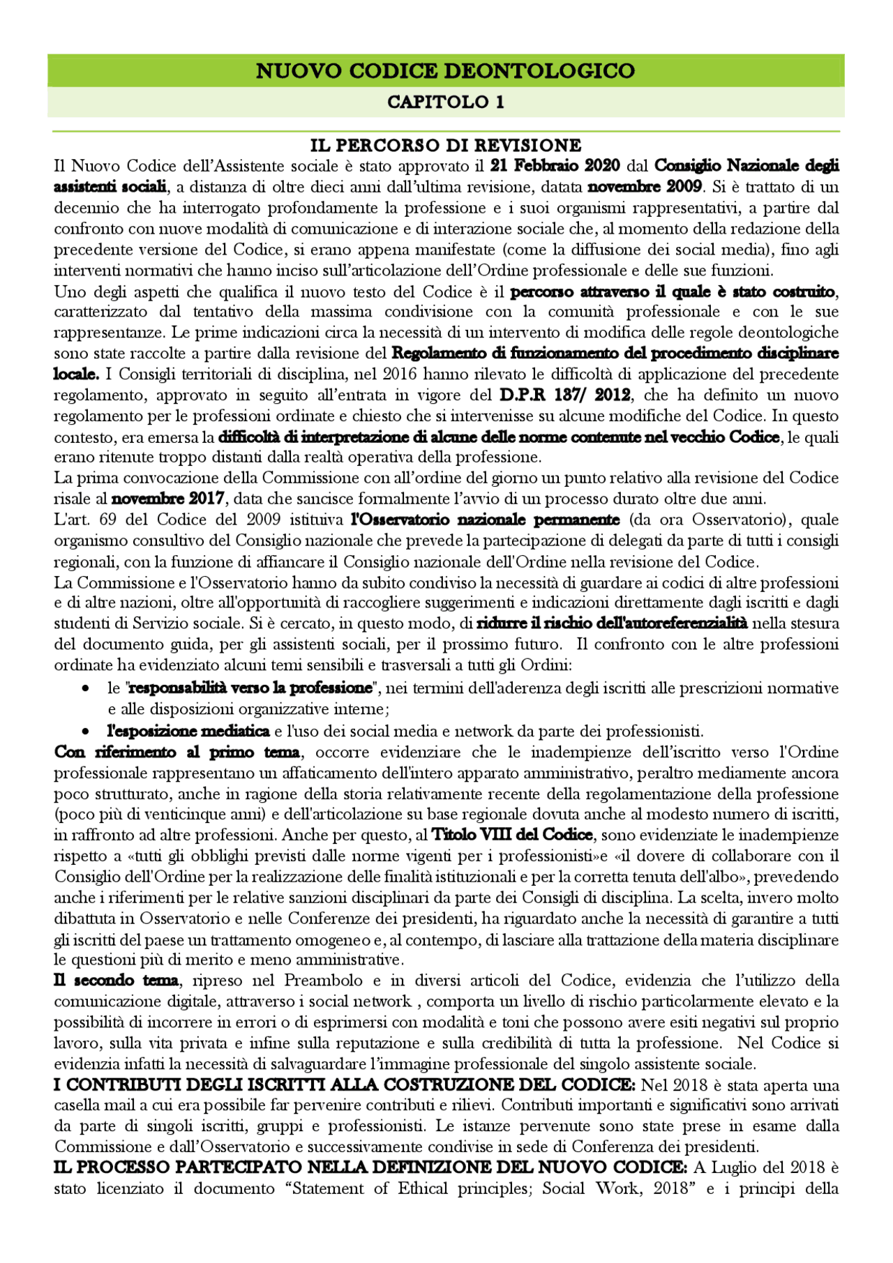 Nuovo Codice Deontologico Dellassistente Sociale Di Simonetta