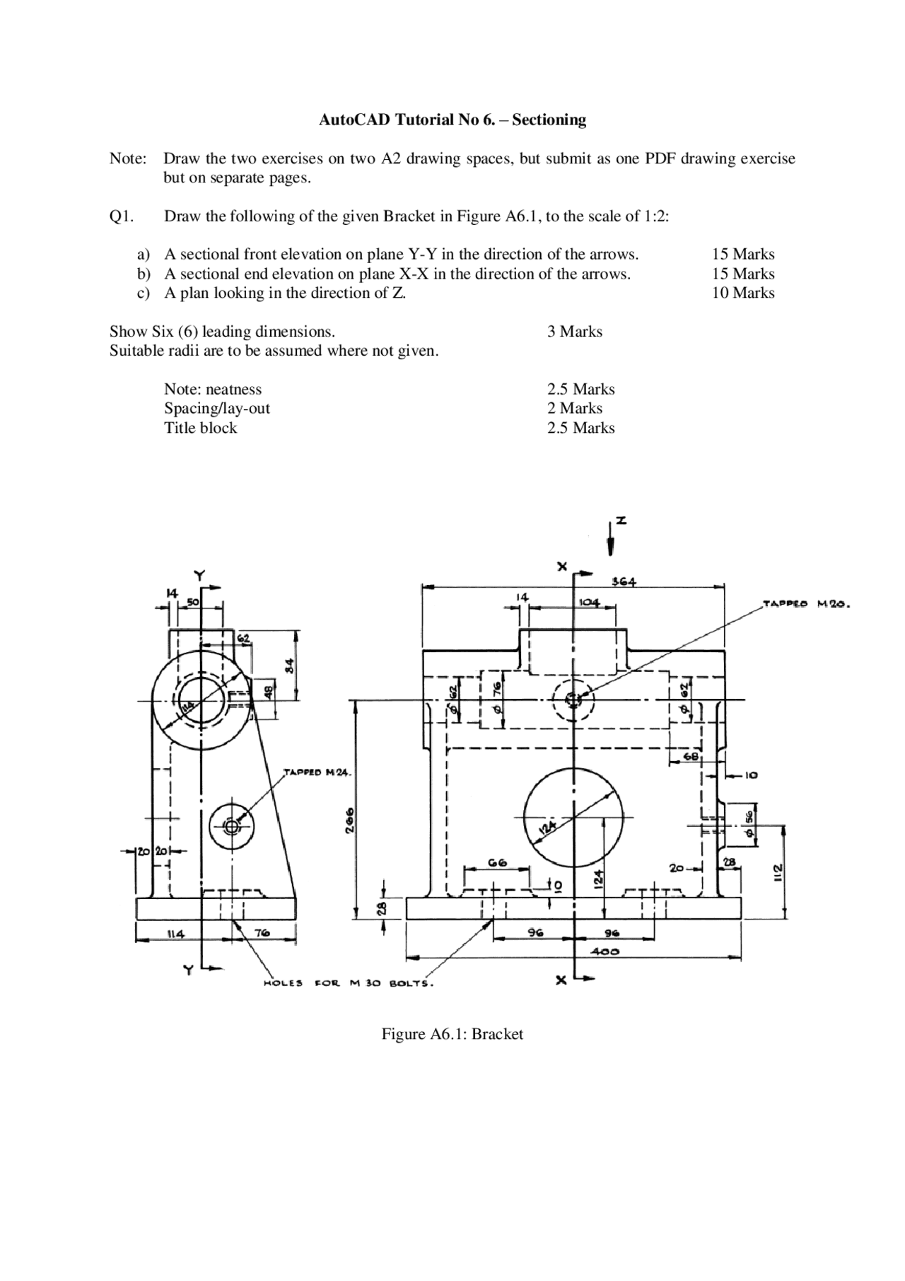 Autocad Practise Exercises Assignments Engineering Drawing And Graphics Docsity
