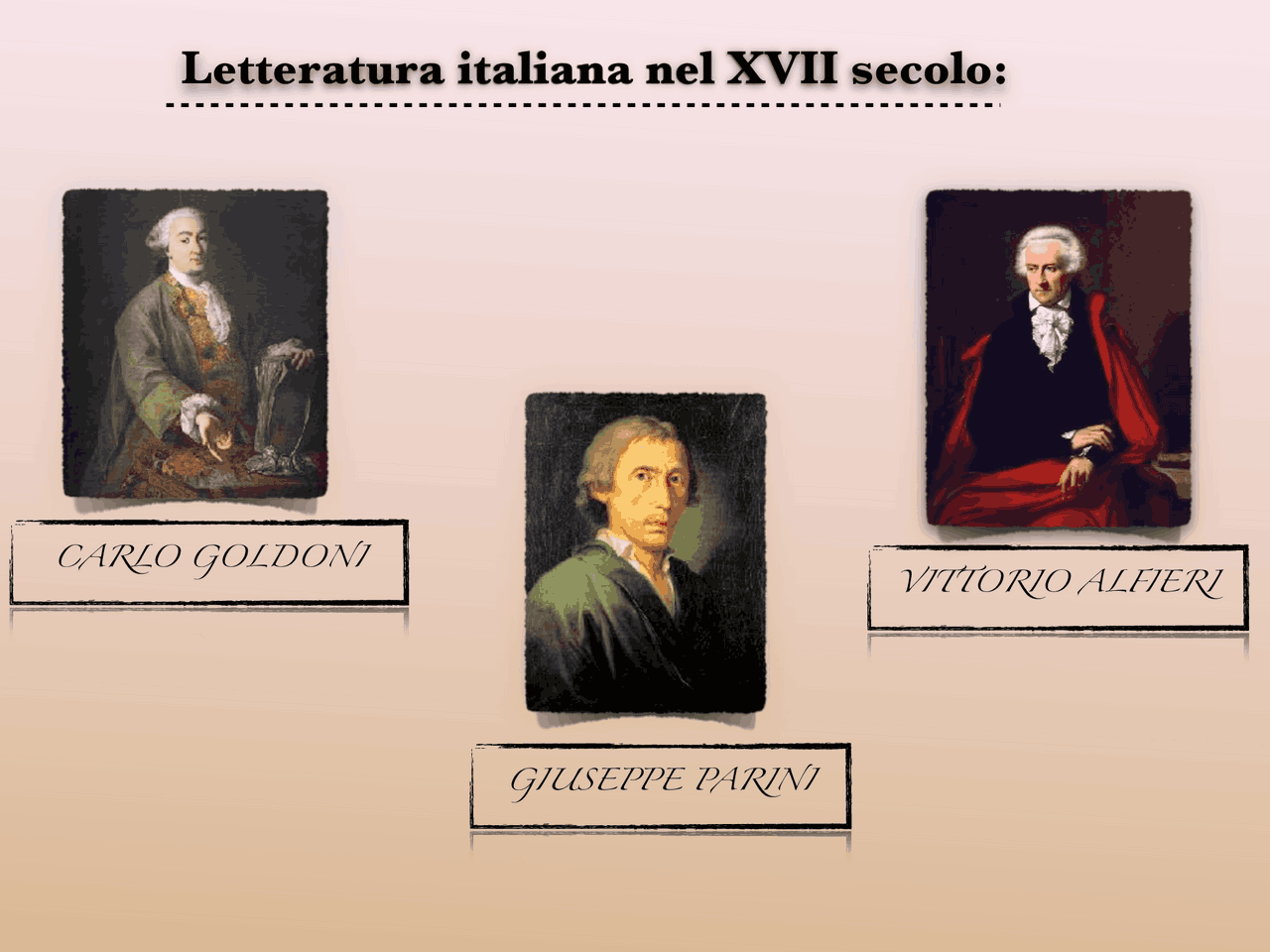 Goldoni Alfieri E Parini Docsity
