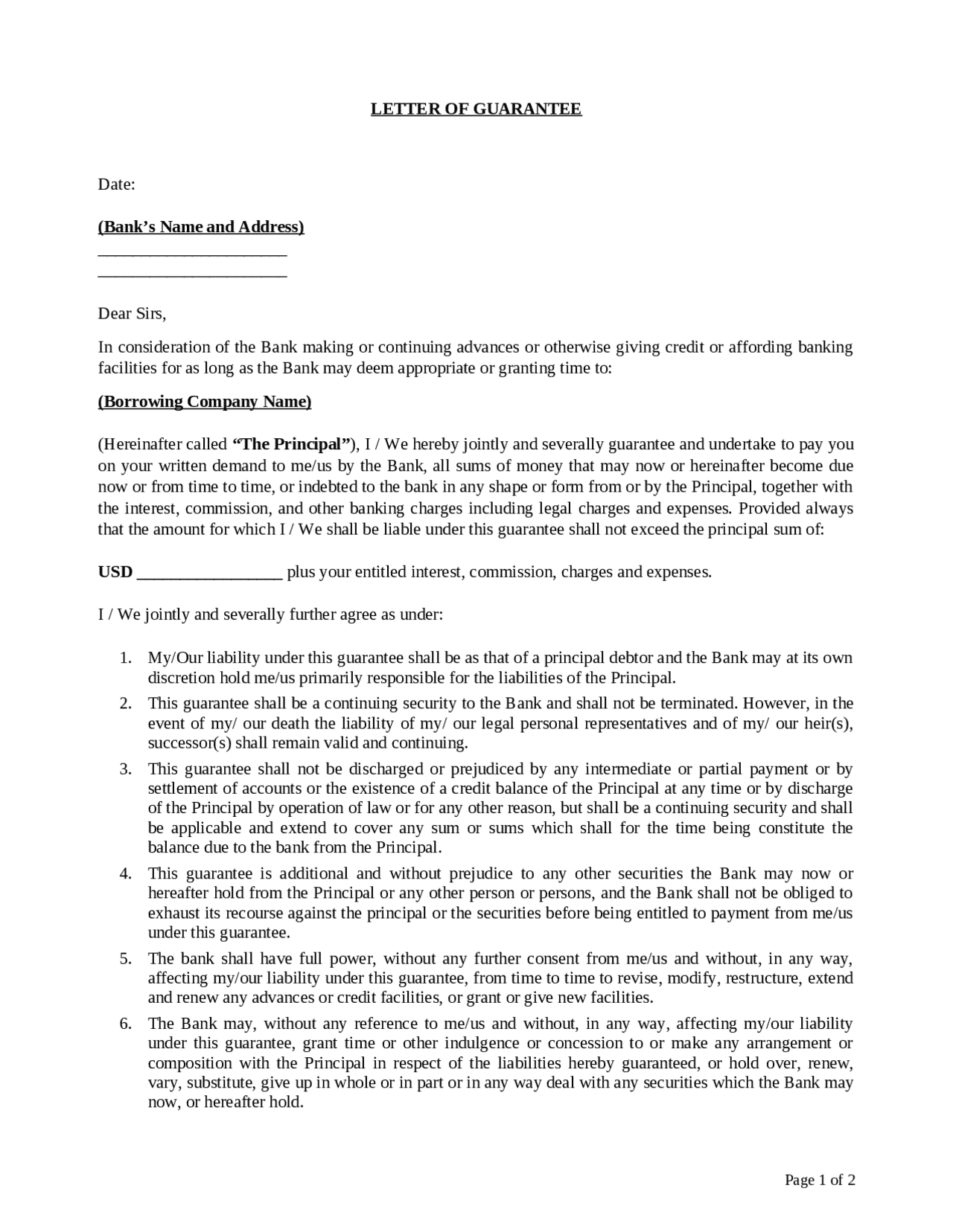 Corporate Letter of Guarantee | Schemes and Mind Maps Corporate Finance ...