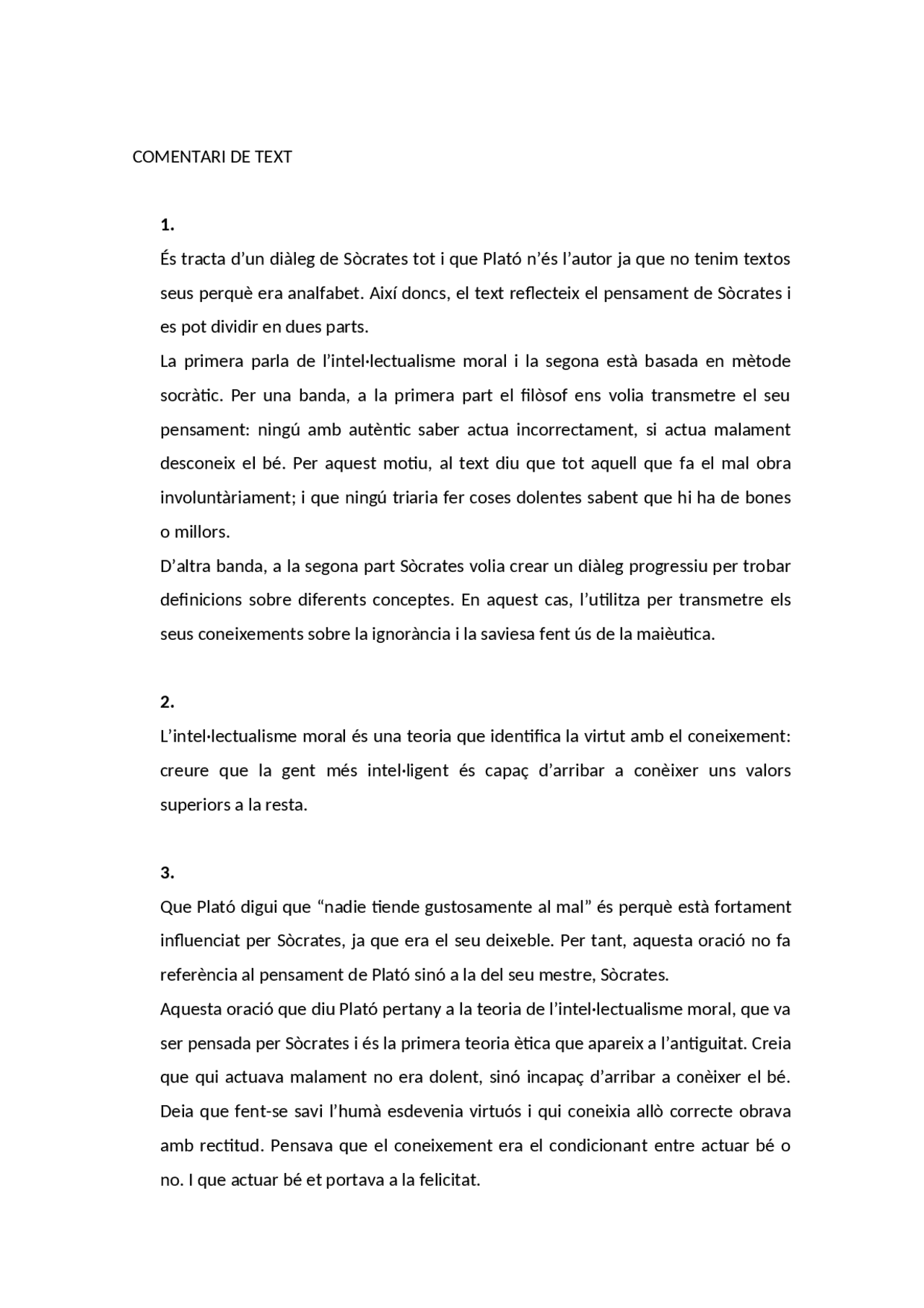 Comentari De Text Sòcrates Exámenes Selectividad De Historia De La