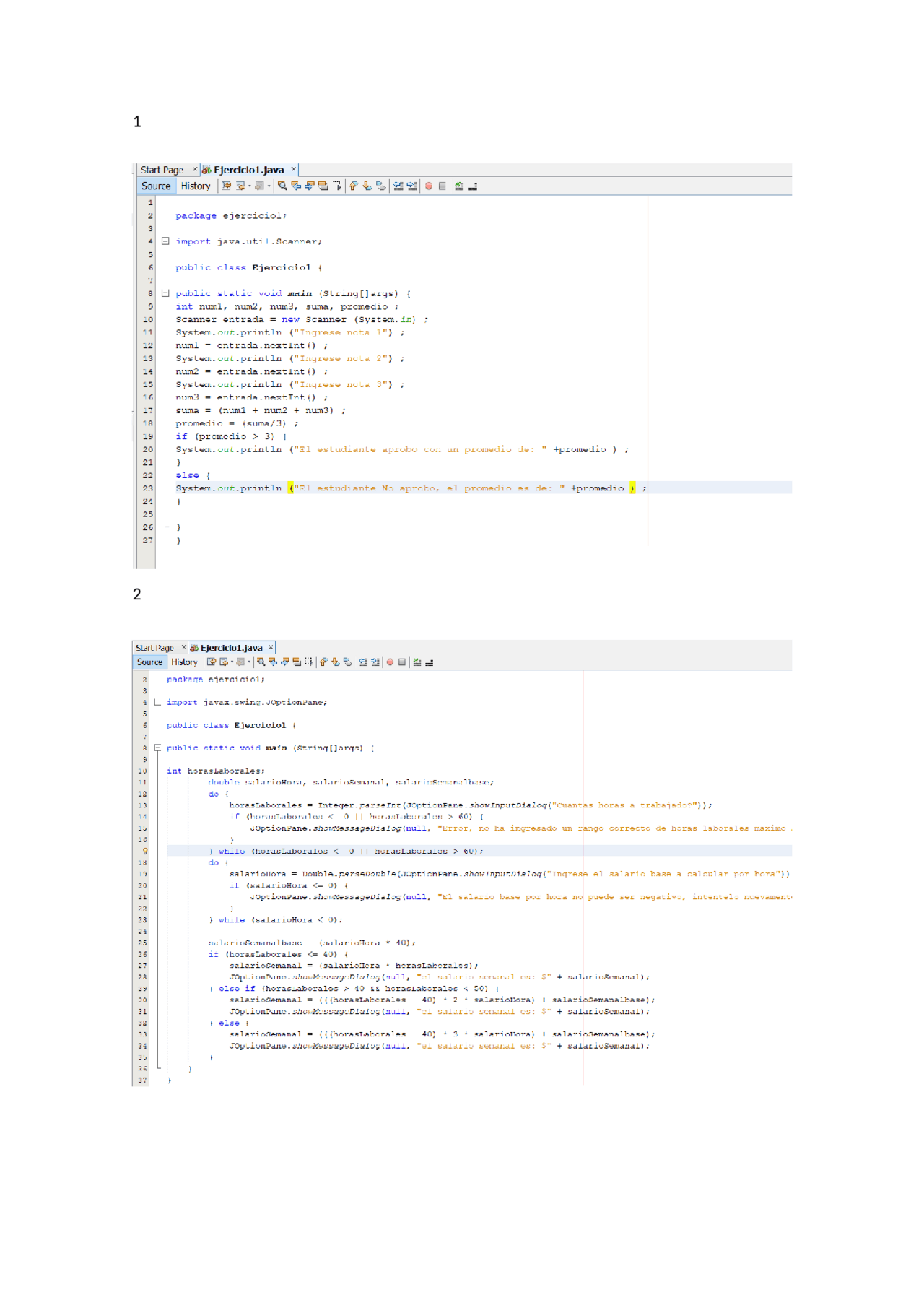 tarea de taller de programacion de la semana 2 | Ejercicios de Programación C | Docsity